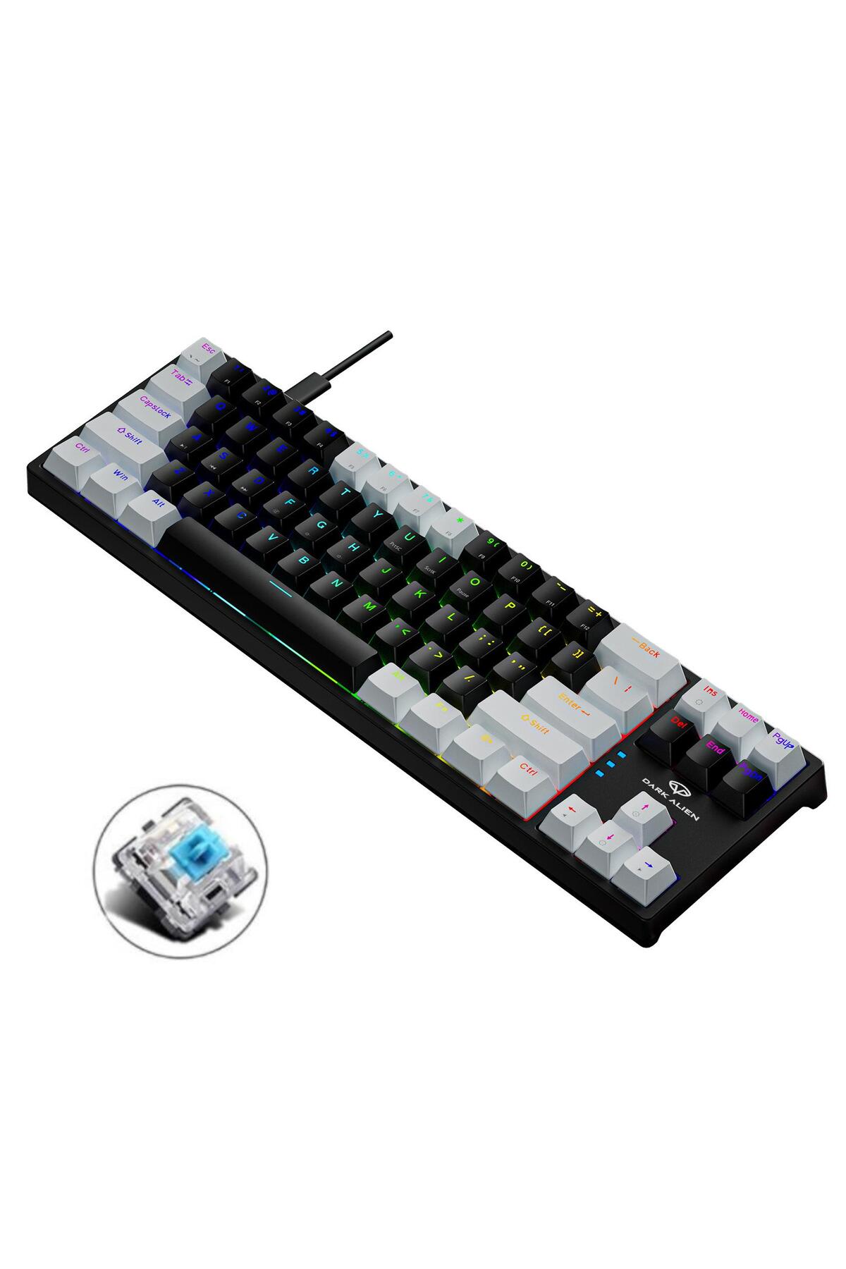 valkyrie Blue Switch Dark Alien K710 71 Tuş RGB Gaming Klavye - Mekanik ...