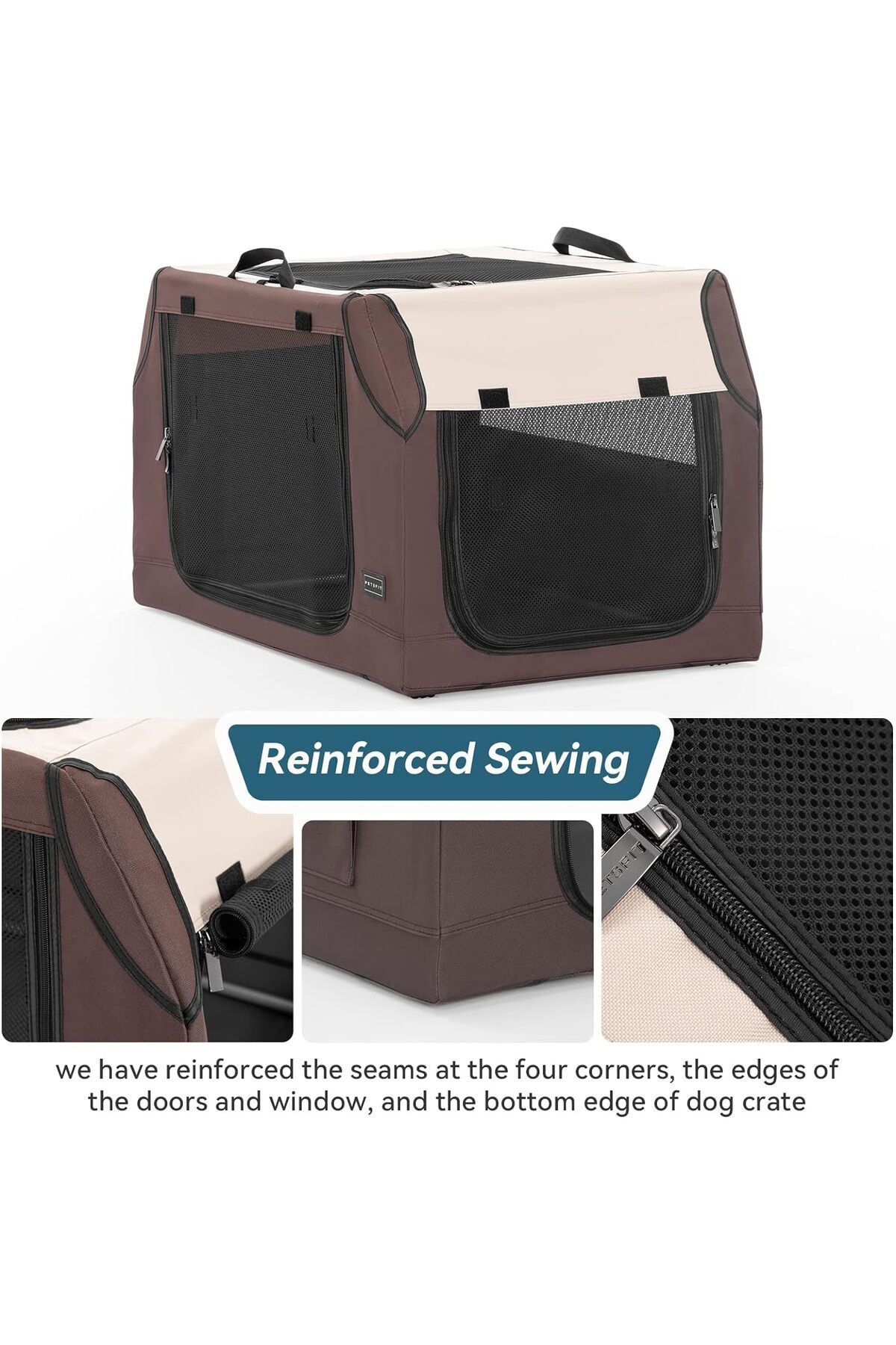 Petsfit Köpek Kutusu, Katlanabilir Taşıma Kutusu, Köpek Arabası Köpek Taşıma Kutusu, Büyük, Orta ...