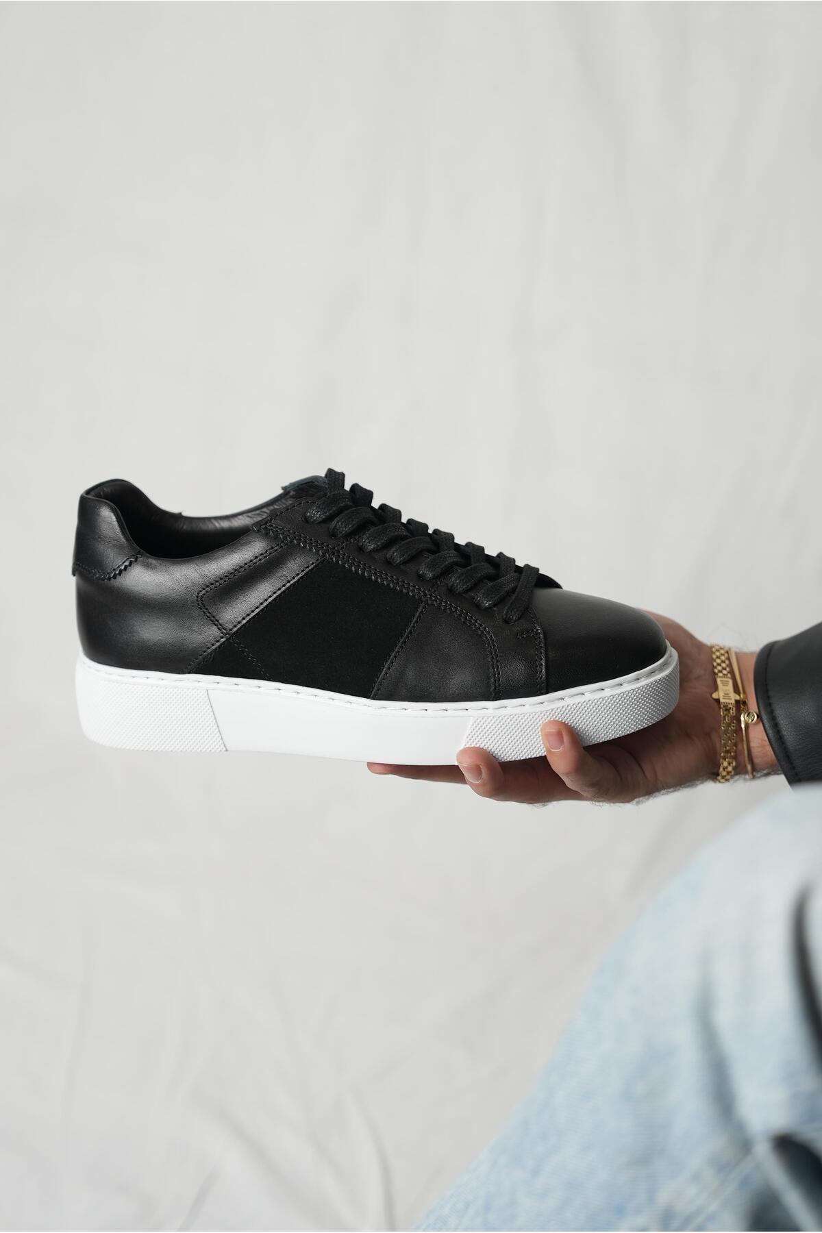 Tetri Rossini Model Hakiki Deri El Yapımı Erkek Siyah Sneaker Fiyatı ...