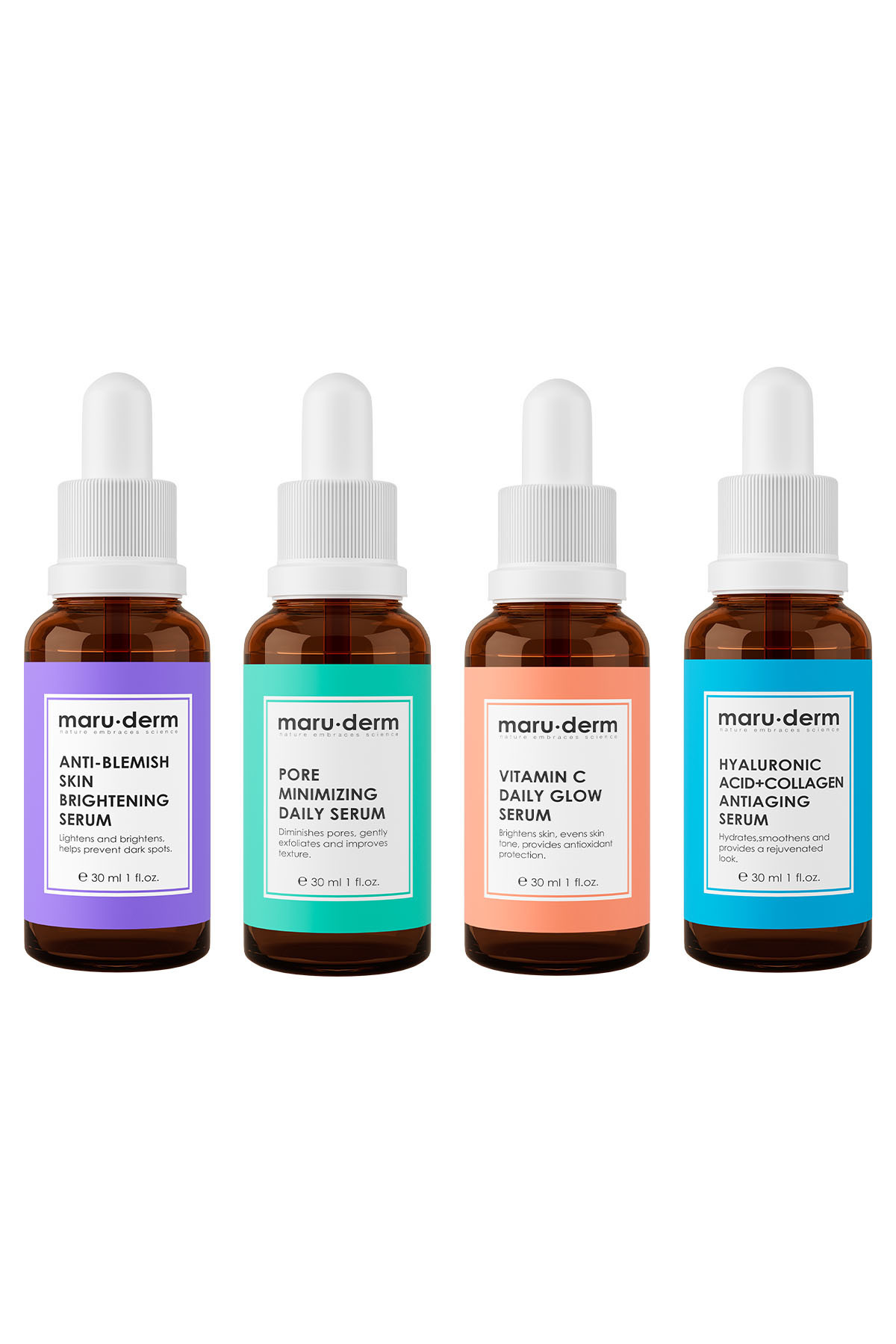 Maru.Derm Maruderm 4'lü Fırsat Serum Seti Mrd601 - Leke, Hyalüronik, C ...