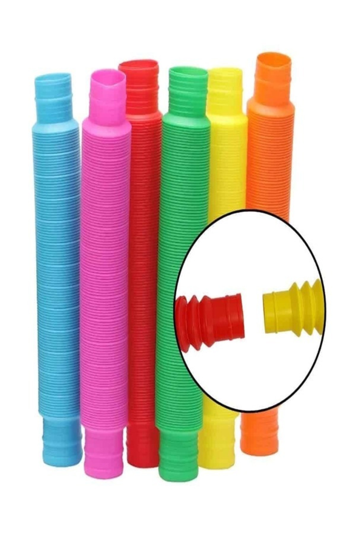 rkmstore Pop Tubes Pop Tube Popit 5 Adet Esnek Renkli Tüp Boru Eğitici ...