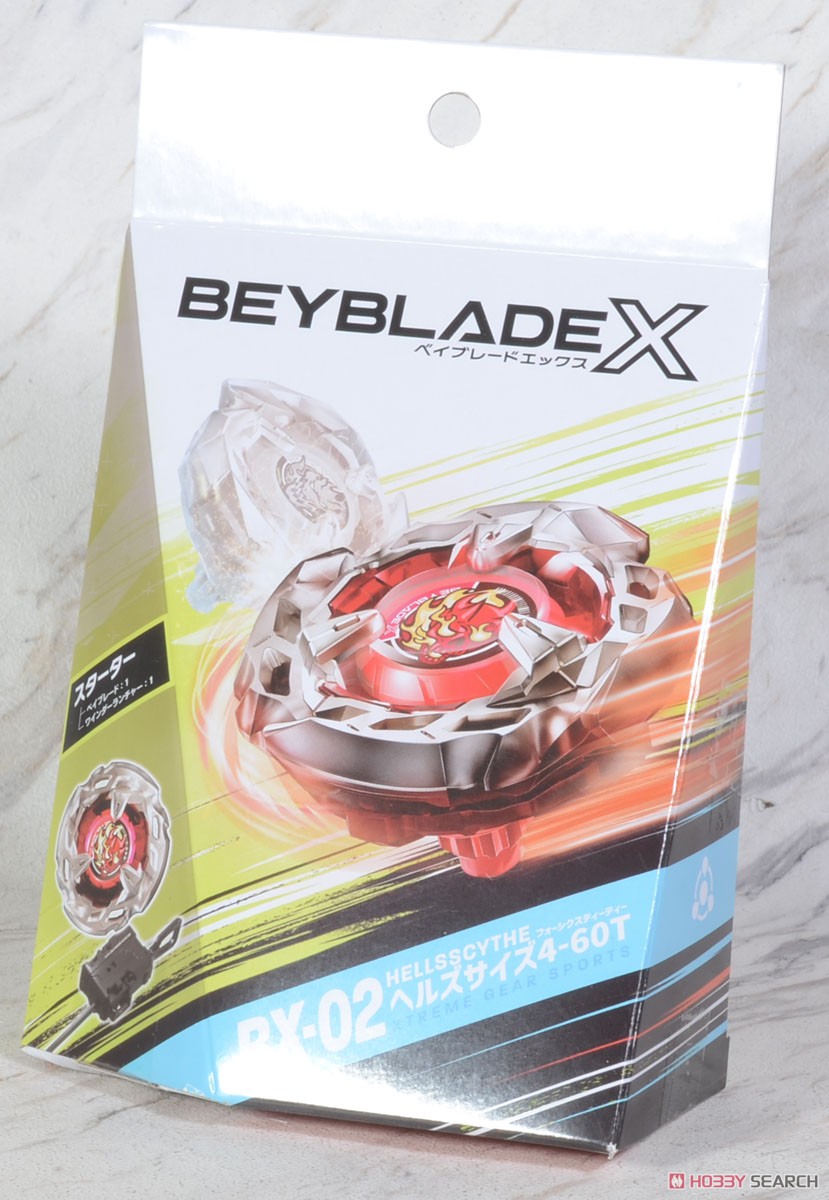 Beyblade Takara Tomy Beyblade X BX-02 Starter Hells Scythe 4-60T Hellsscythe FIRLATICILI SET EN ...