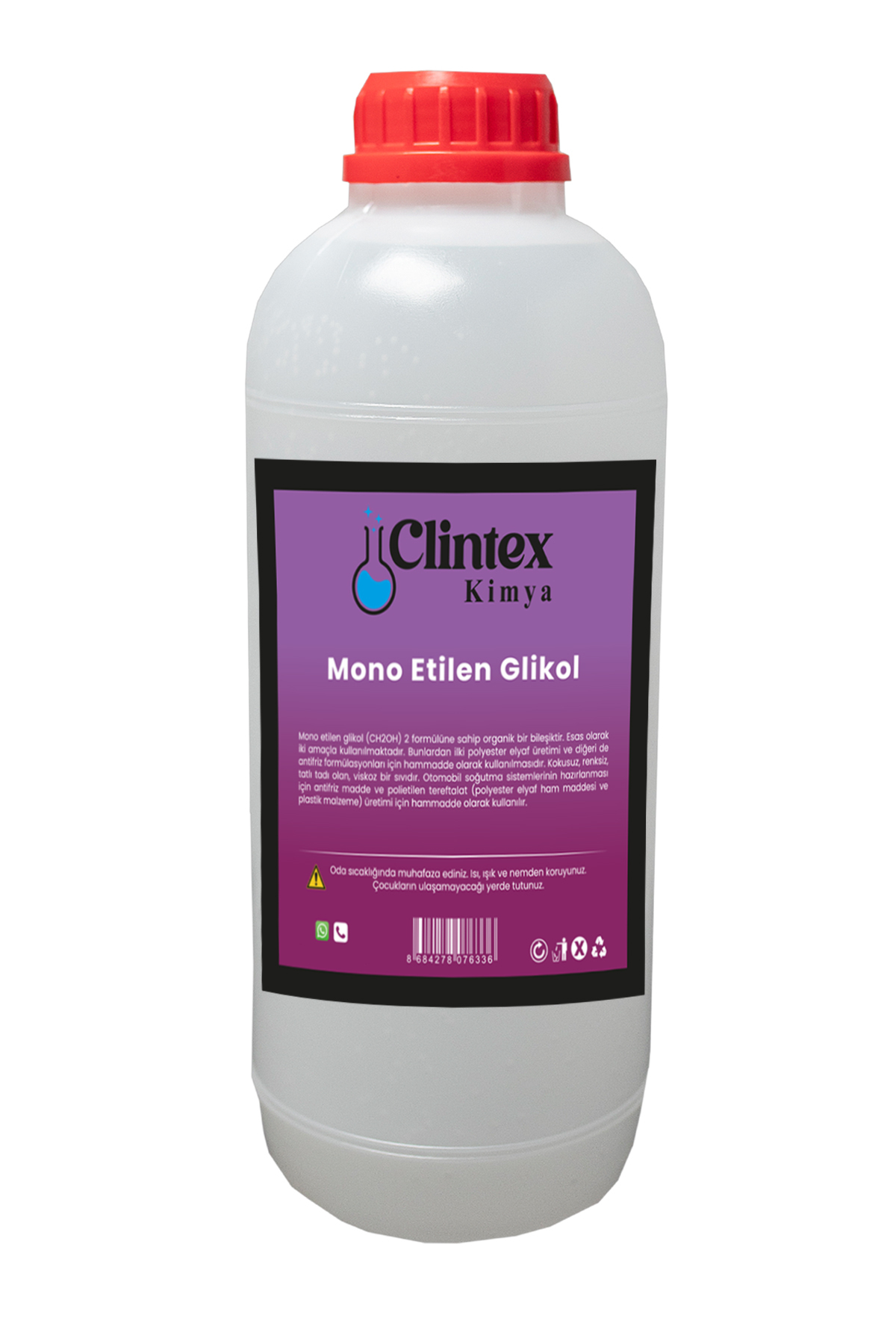 Clintex Kimya Mono Etilen Glikol (CH2OH) MEG 1 Kg - Fiyatı, Yorumları