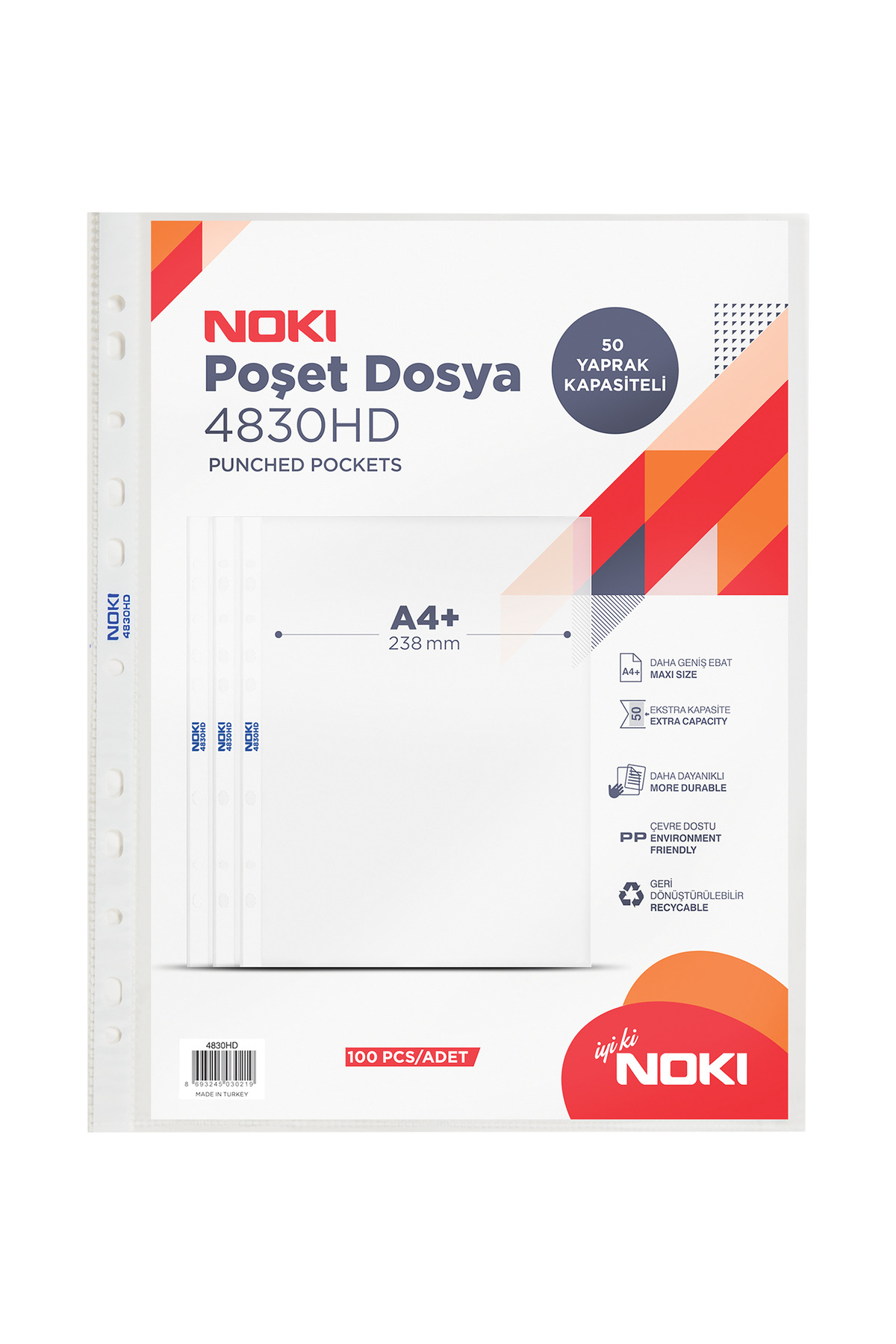 Dağtaş Kırtasiye Noki HD Poşet Dosya 100'lü 50 Yaprak Kapasiteli Fiyatı, Yorumları - Trendyol