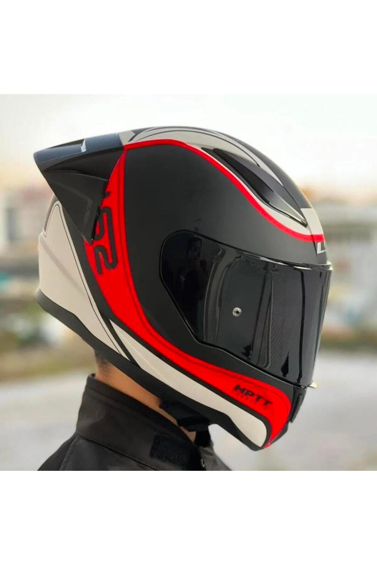 LS2 Rapid Deeper Race Full Face Motosiklet Kaskı Yarış Spoiler Şeffaf ...