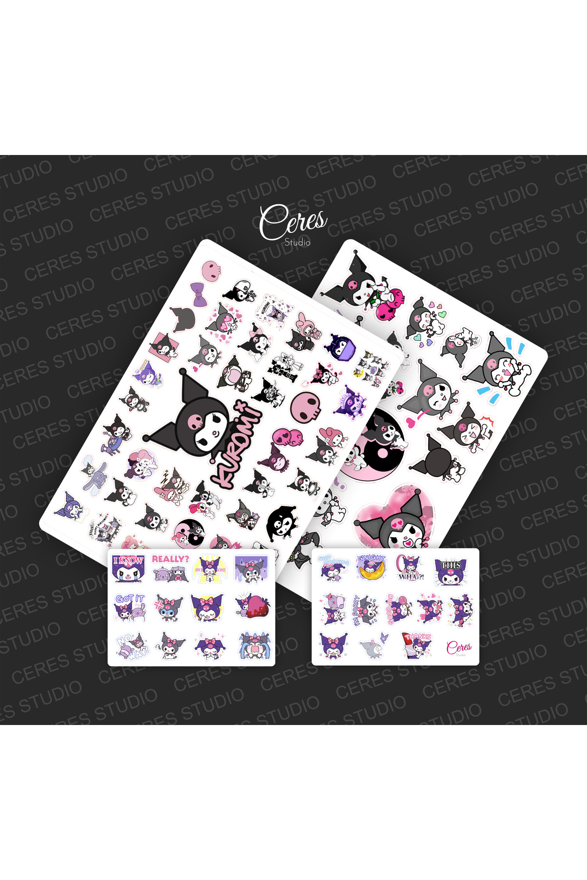 Ceres Studio Kuromi Sanrio Sticker Set - 10 Sayfa 159 Adet Etiket ( Planlayıcı Bullet Journal ...