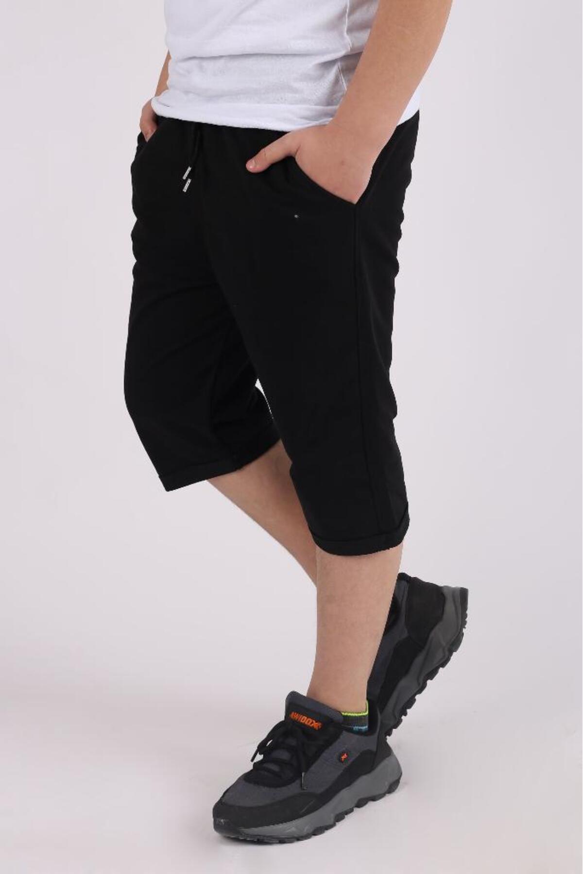 çiko kids Boy's Basic Double Leg Pocket Shorts Capri- Trendyol