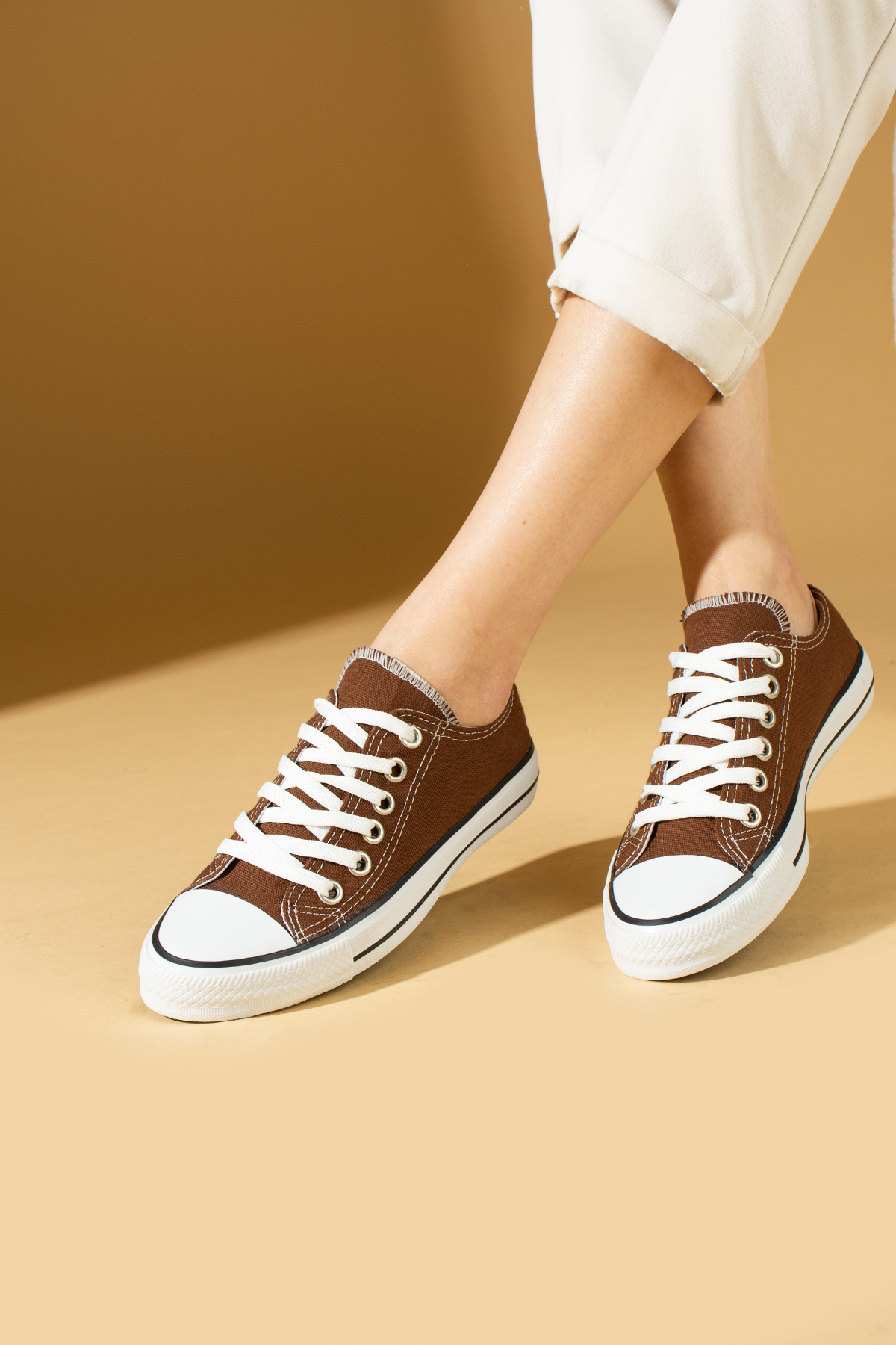 Ege's Shoes Unisex Kahve Keten Convers Model Sneaker Keten Spor Ayakkabı Fiyatı, Yorumları ...