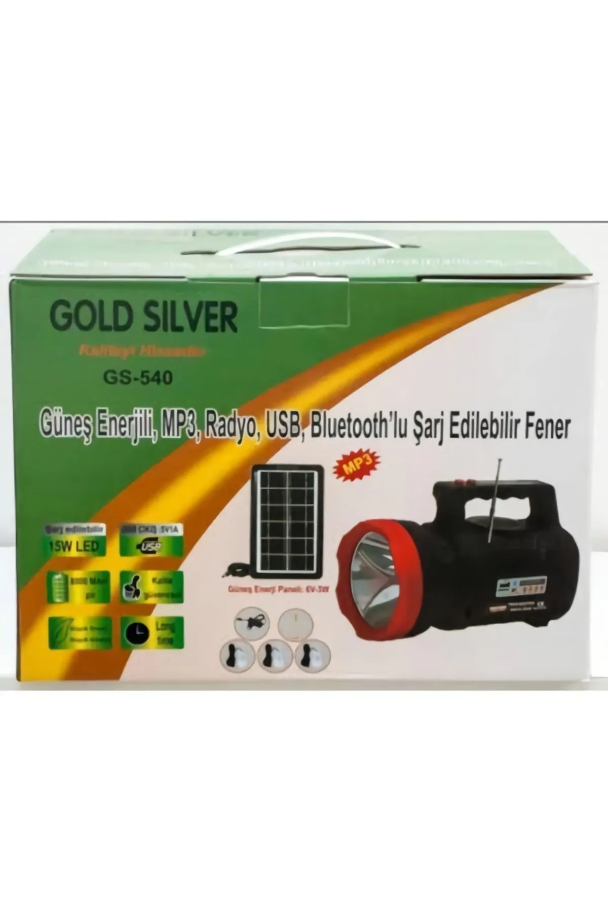 gold honey GS 540 El Feneri Projektör Solar Panel Şarjli 20W+Cob Led Bt/usb/sd/fm Fiyatı ...