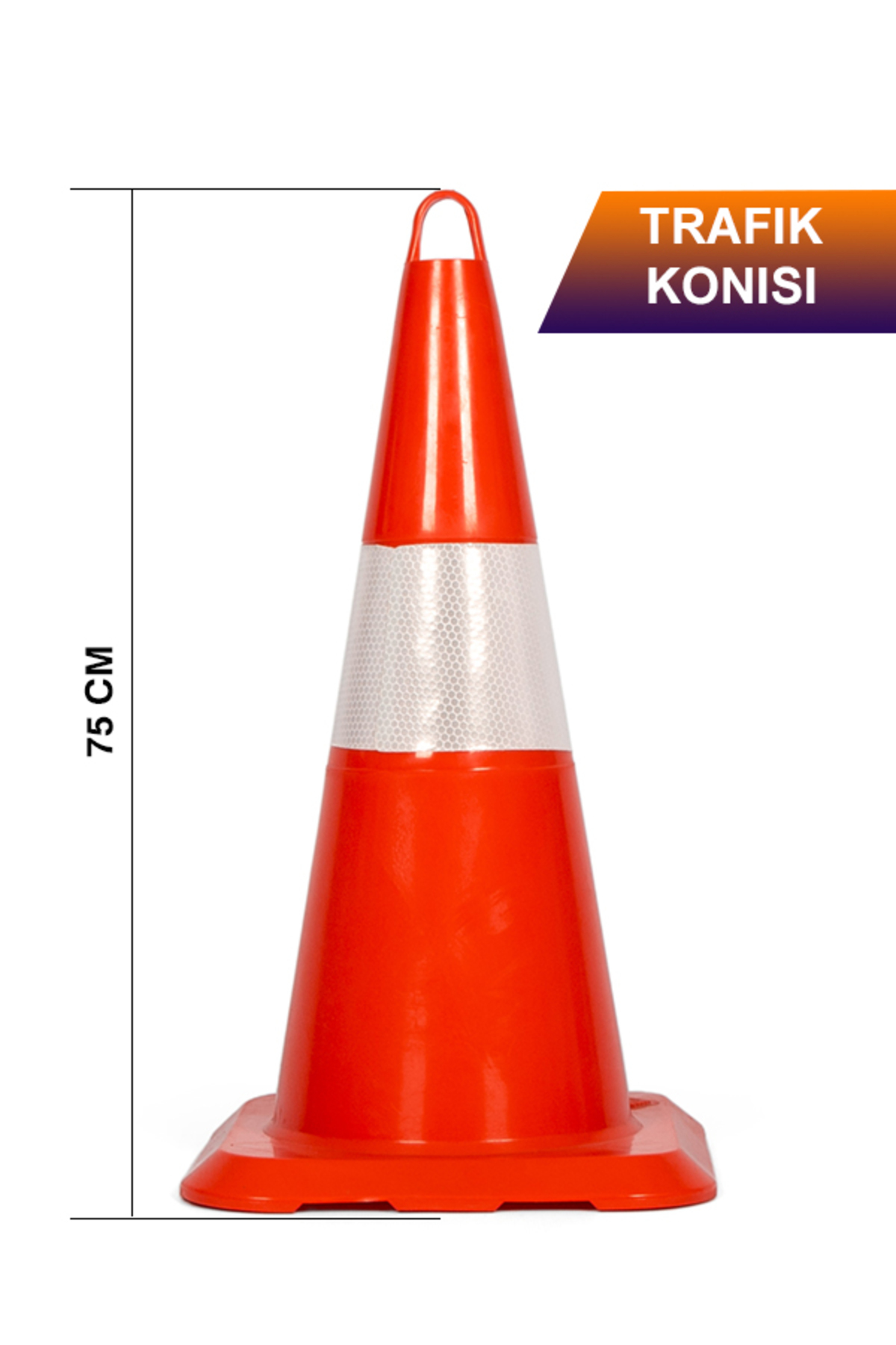 tabelabaski Trafik Konisi 75 Cm Çift Reflektifli Trafik Dubası Park ...