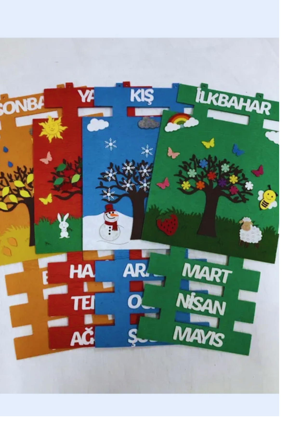 Aydede Oyunevi Mevsimler Panosu Keçeden Hazır Mevsim Şeridi Panosu ...