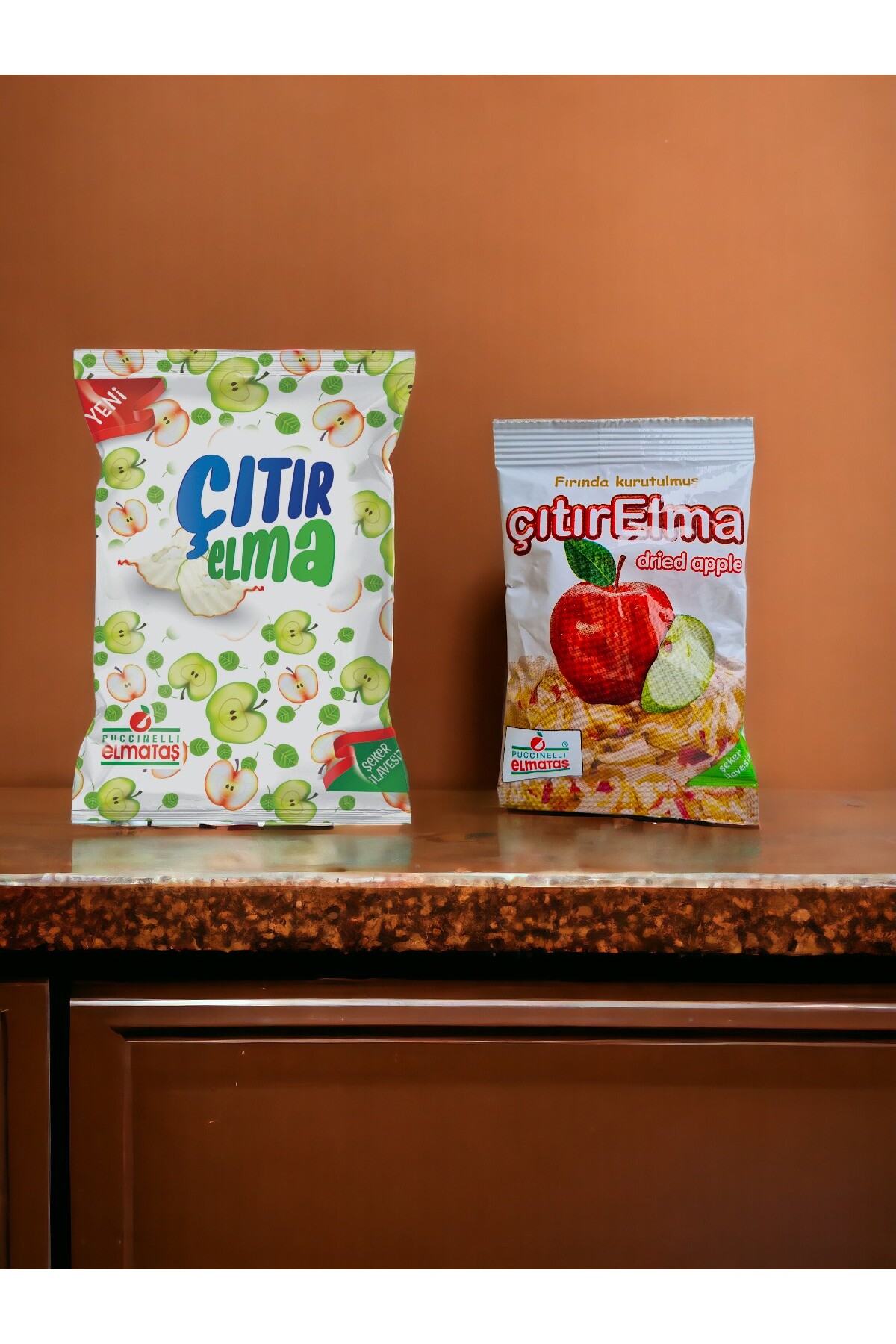 PUCCINELLI ELMATAŞ 50 g Tırtıklı Çıtır Elma Kurusu & 10 g Slice Çıtır ...