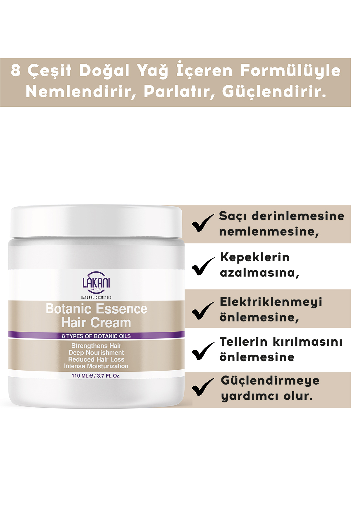 Lakani beauty 8 Doğal Yağ içeren Besleyici Güçlendirici Ve Nemlendirici ...
