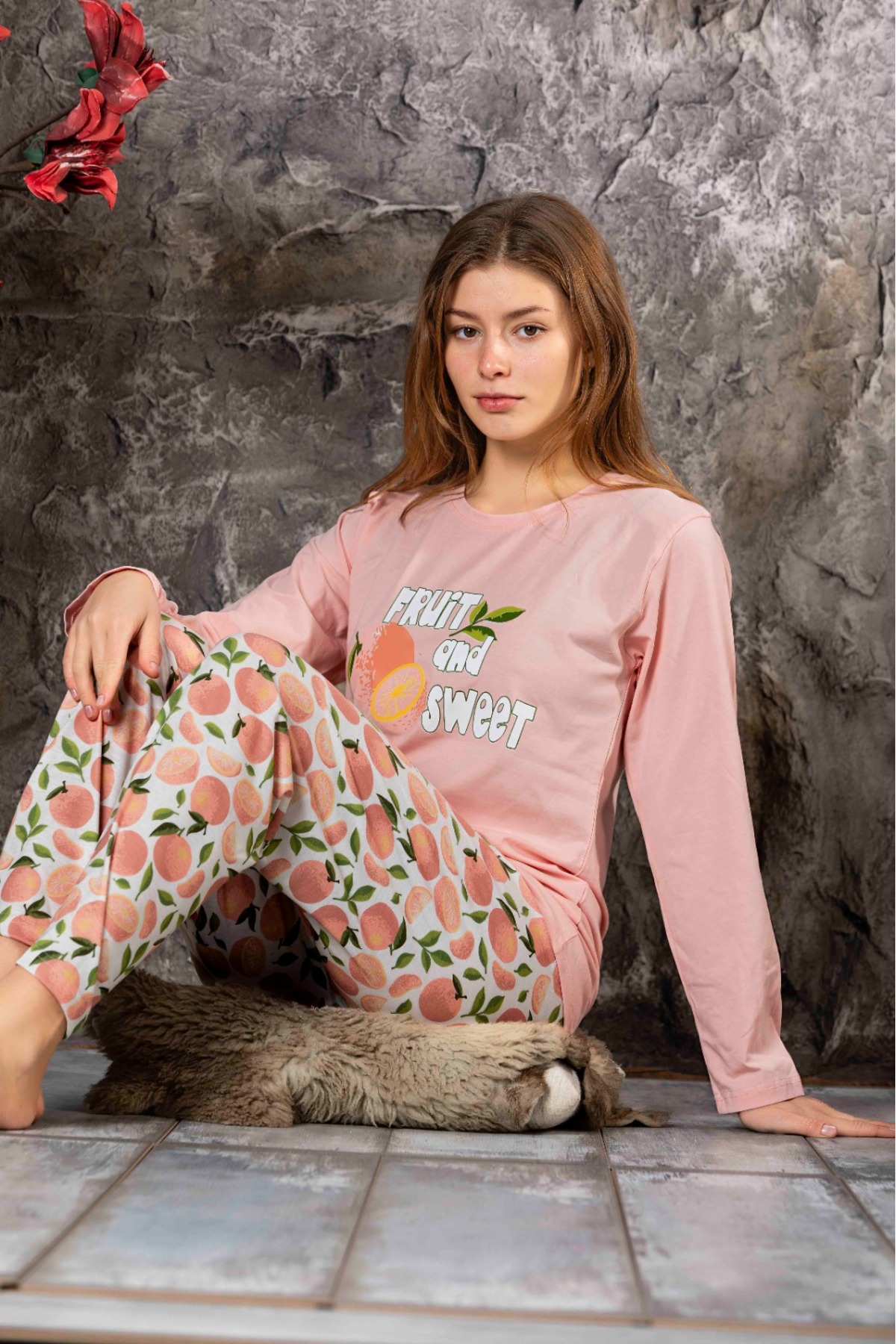 Meba Kadın Pembe Sweet Desen Uzun Kollu Penye Pijama Takımı K803-175 Fiyatı, Yorumları - Trendyol