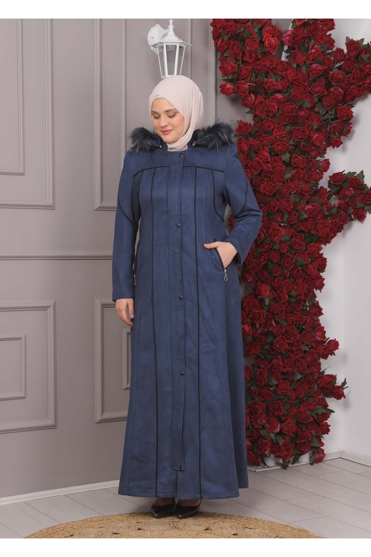 Modamix KÜRKLÜ KAPŞONLU FERMUARLI BATTAL SÜET PARDESÜ 1354 Fiyatı, Yorumları - Trendyol