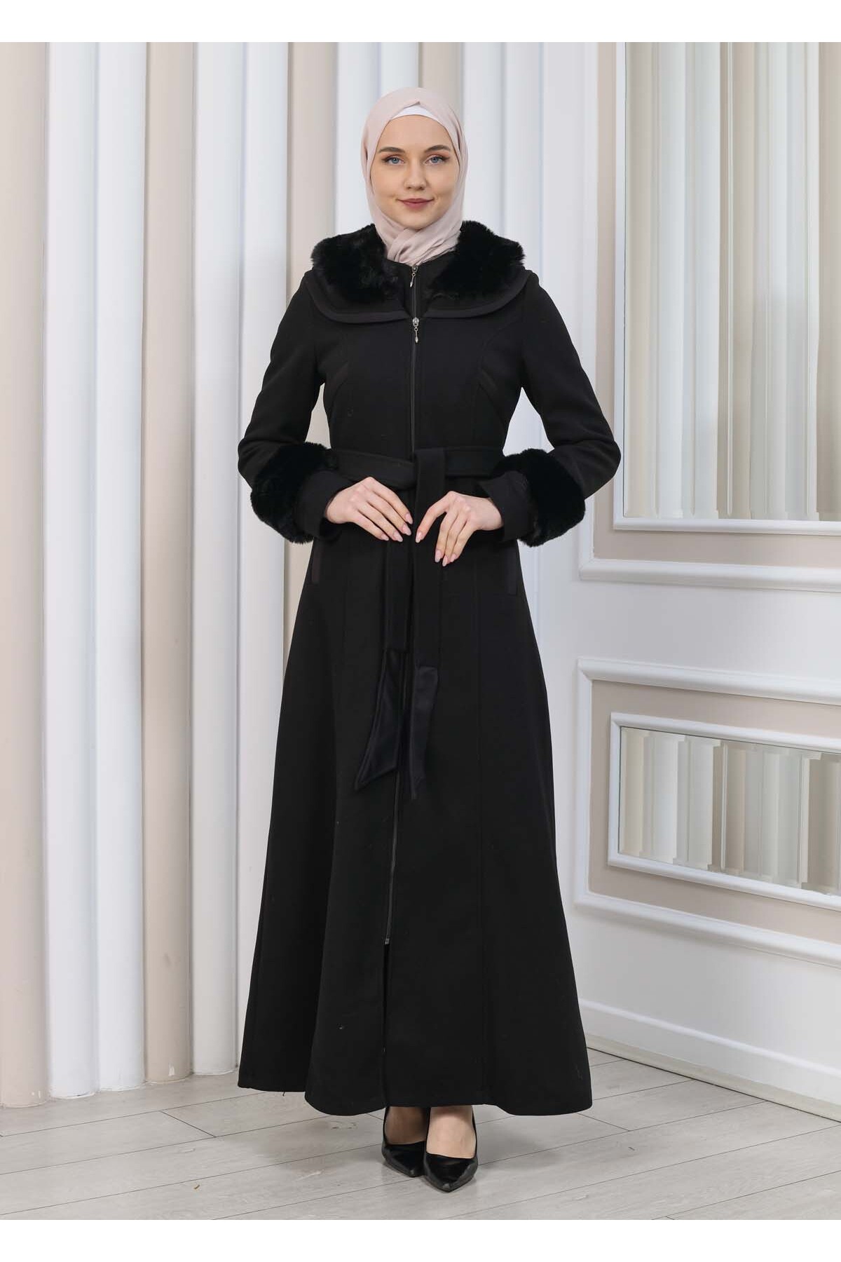 Modamix Kürklü Kapşonlu Fermuarlı Battal Süet Pardesü 1353 Fiyatı, Yorumları - Trendyol