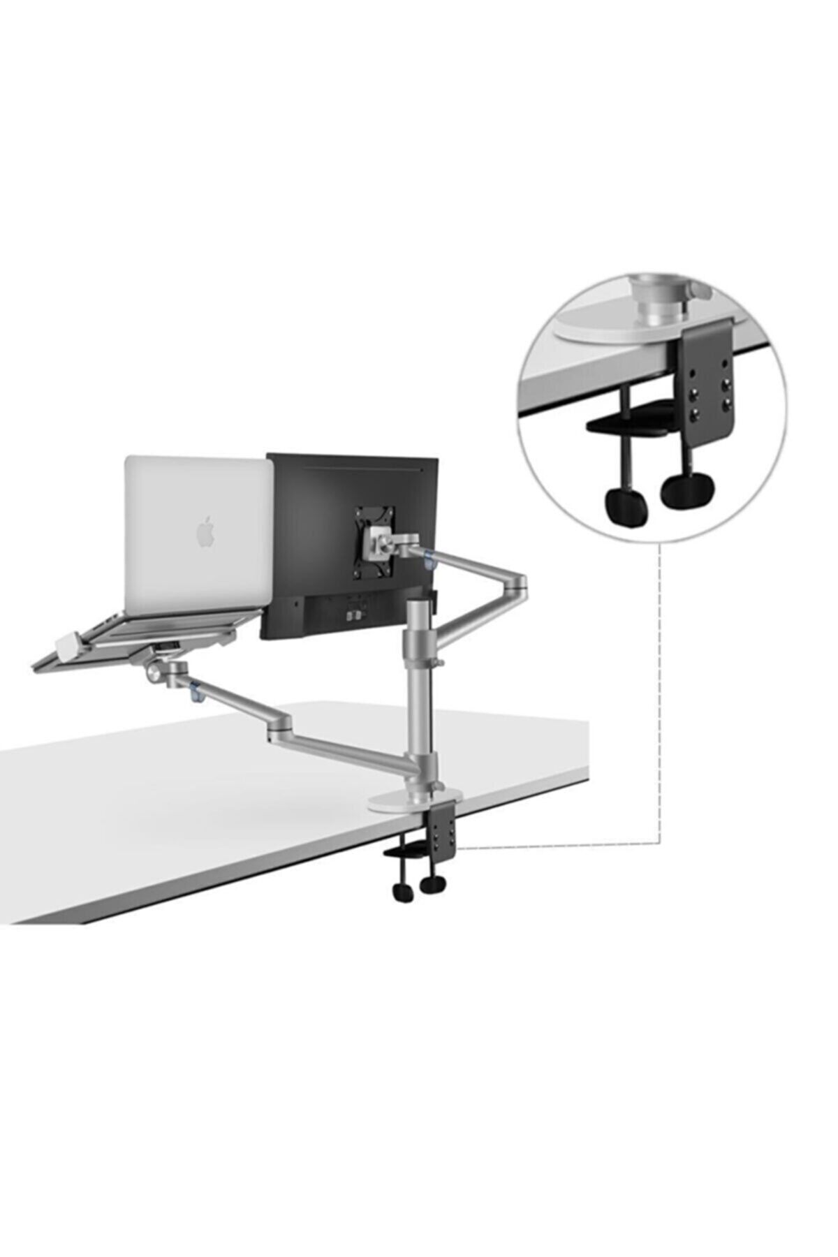 NPO 13"-27" Ergonomik Notebook Stand Ve Vesa Monitör Tutucu Kol-gümüş - Fiyatı, Yorumları