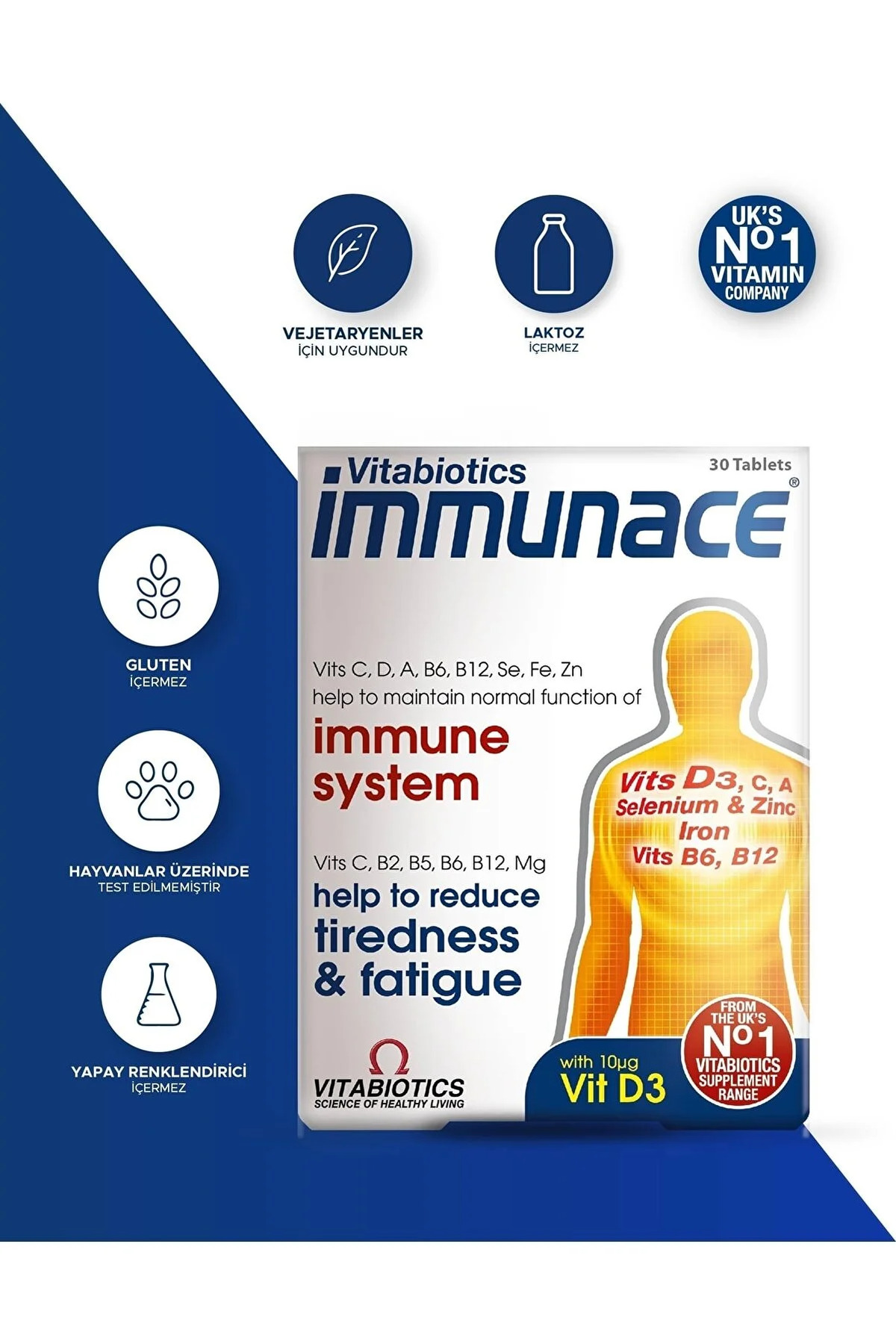 Vitabiotics Immunace Original 30 Tablet Multivitamin - Fiyatı, Yorumları