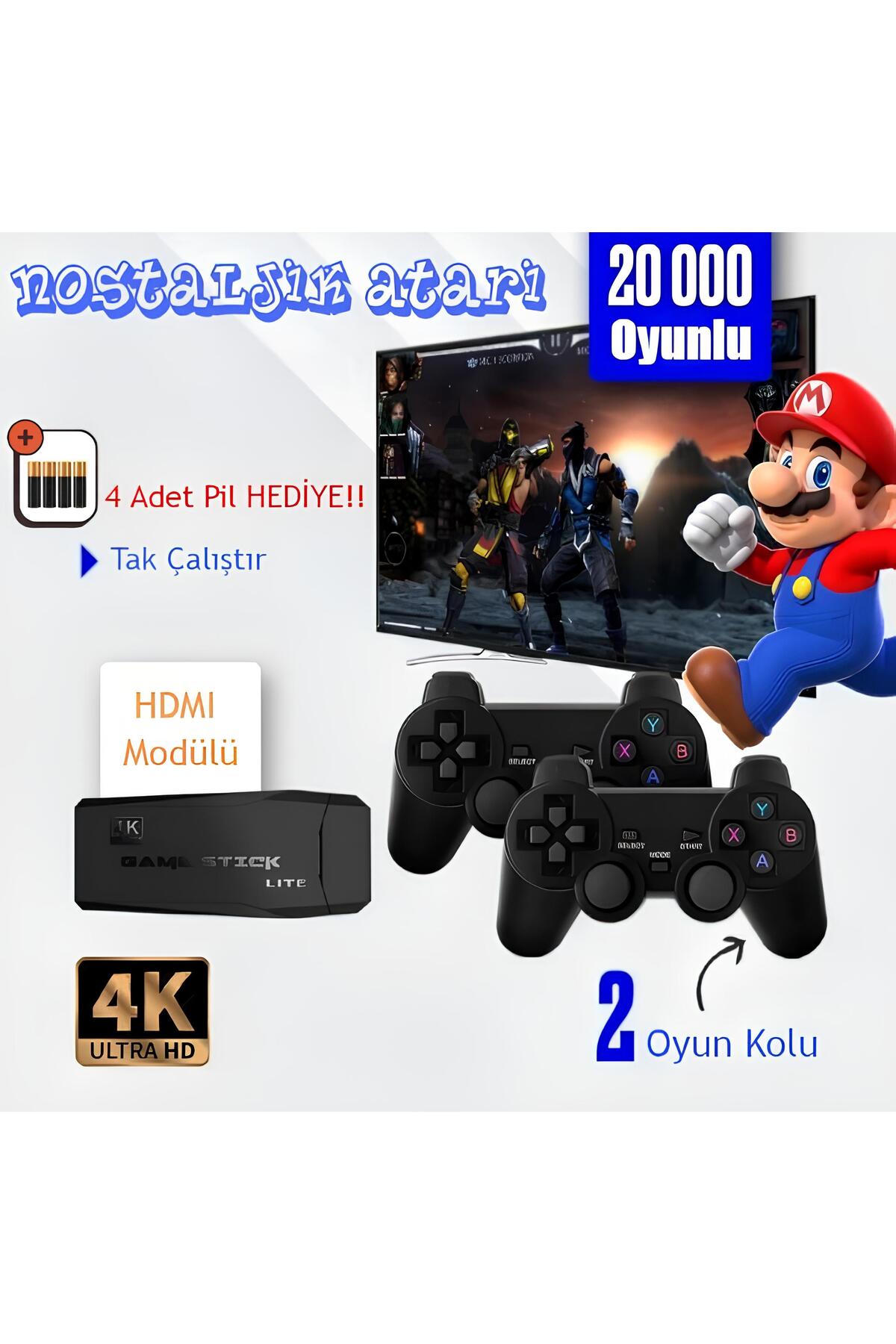 nextbuy 20000 Oyunlu Vintage Gaming Atari 2.4g Uyumlu Kablosuz Pilli ...