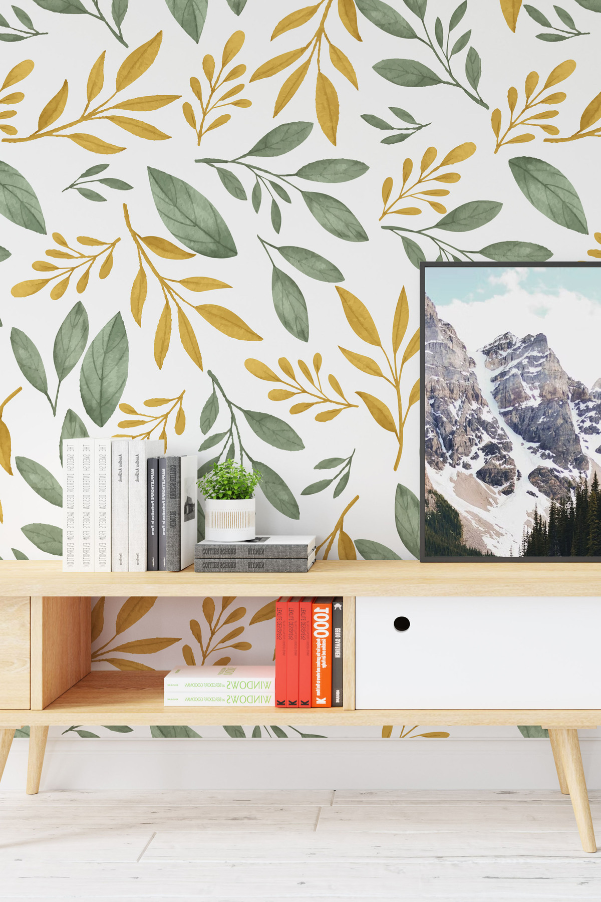 DECORIO HOME Yapraklar Modern Duvar Kağıdı - Art Deco Wallpaper ...