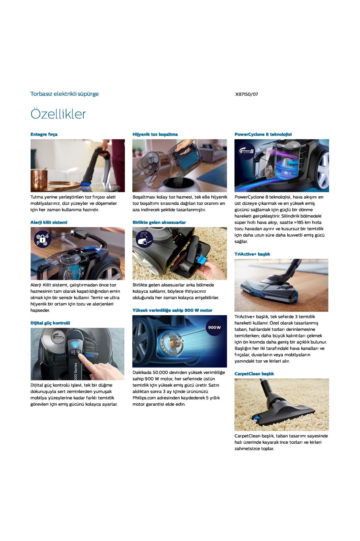 Philips Power Cyclone 8 Marathon Ultimate Toz Torbasız Süpürge - Fiyatı ...