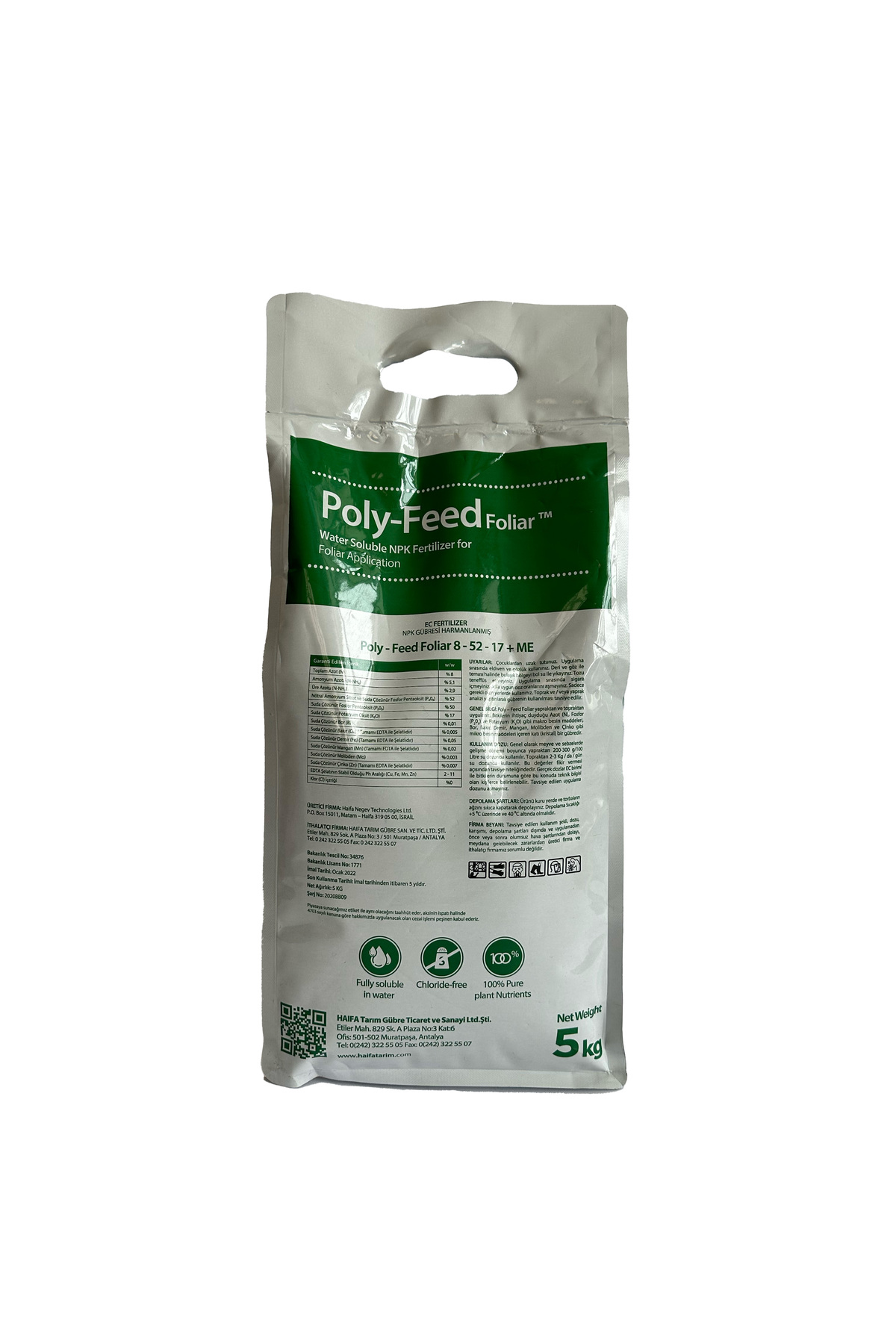 Haifa Poly Feed 8-52-17 + Me Fosfor Ağırlıklı Çiçek Zamanı Kullanılan ...