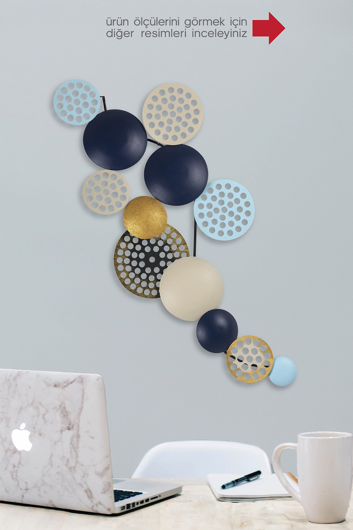 Doreline Doreart Bronte Metal Duvar Tablosu, Ev Ofis Duvar Panosu (mavi-1) Fiyatı, Yorumları ...