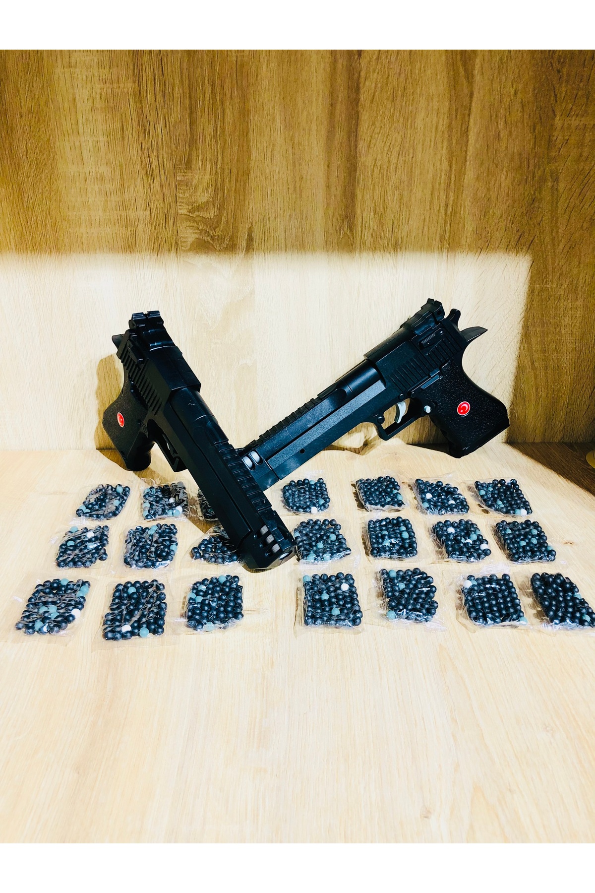 PeriYedi Boncuk Atan Tabanca Büyük Boy 30x15 Cm Şarjörlü Boncuklu ...