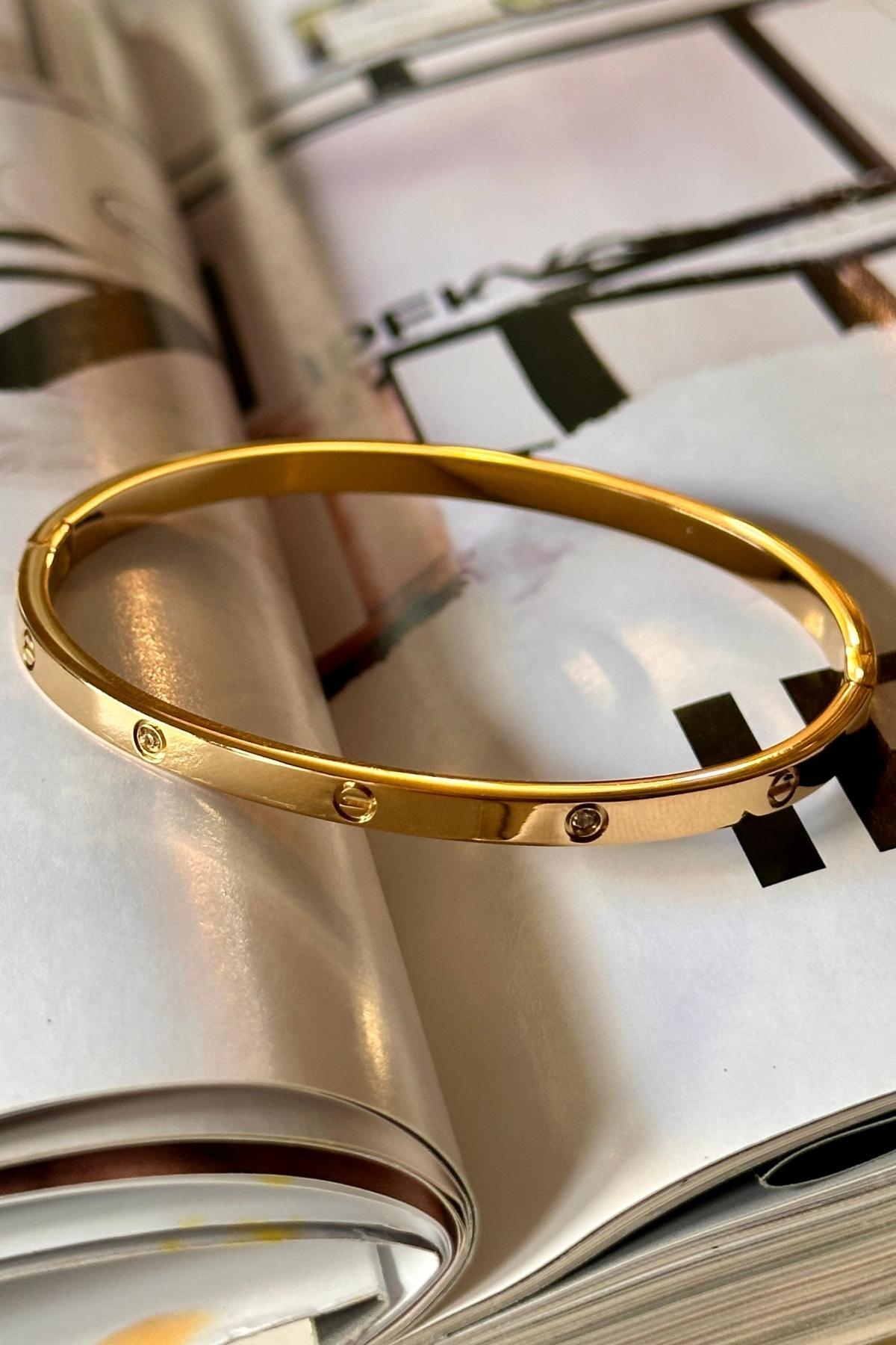 Trendy Butik Çelik Zirkon Taşlı İnce Model Tamtur Kelepçe Fiyatı ...