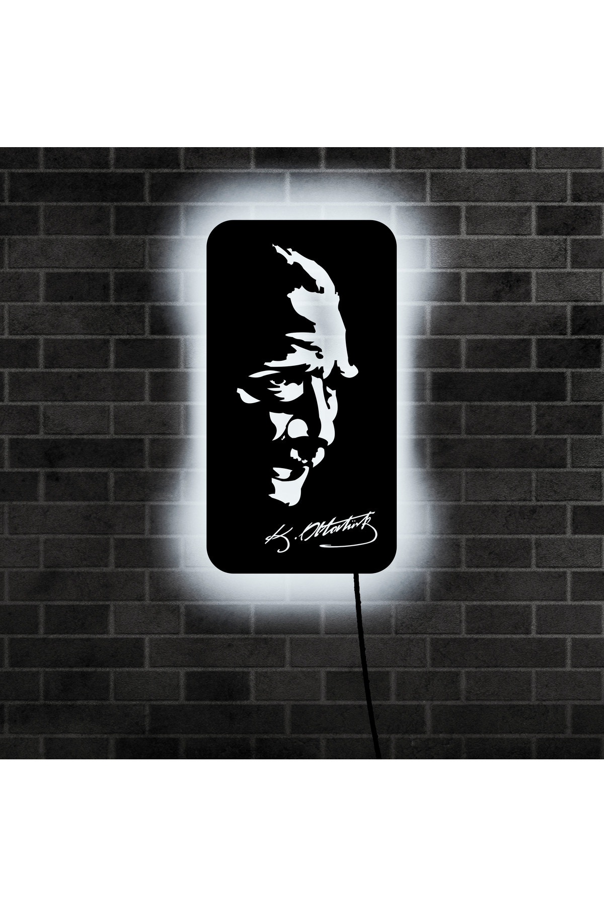 Lila Park M. Kemal Atatürk Ledli Tablo,ışıklı Tabela, Led Şeritli Duvar ...