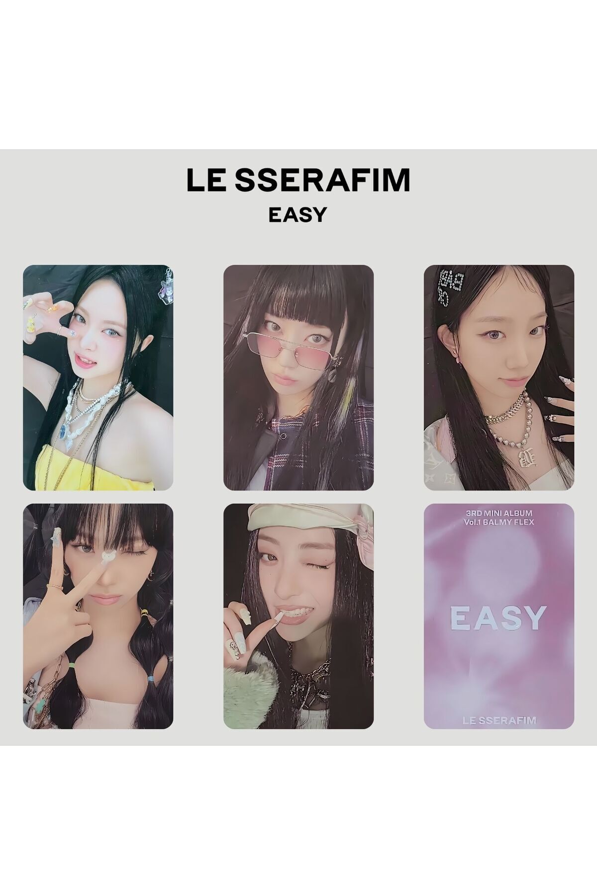 Kpop Dünyasi LE SSERAFIM '' Easy '' Balmy Flex ver. PC Set - Fiyatı ...