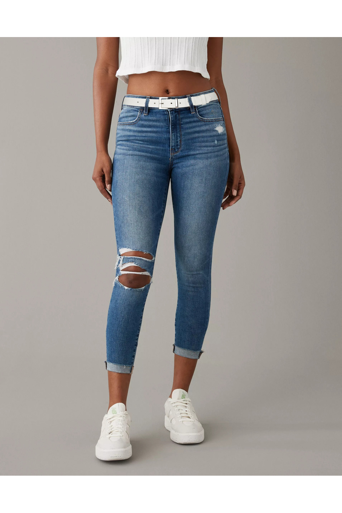 GoDeri %100 Hakiki Deri, Gümüş Takım Tokalı 3 cm Süt Beyaz Kadın Kemeri ...