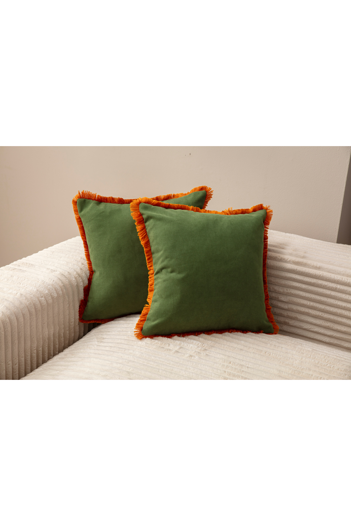 Ottoson YEŞİL RENGİ SAÇAKLI TEK RENK 43X43 KIRLENT KILIFI Fiyatı ...