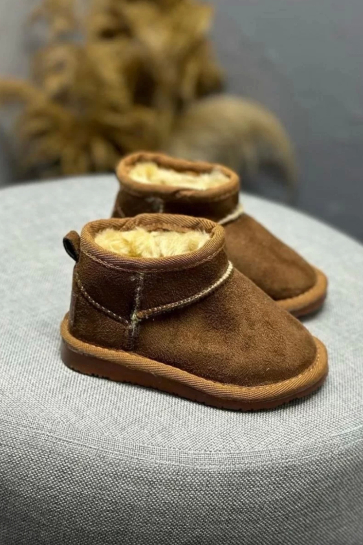 Kidmark Çocuk Modası Çocuk Taba Rengi Kalın Taban İçi Yünlü Yarım Bot ...