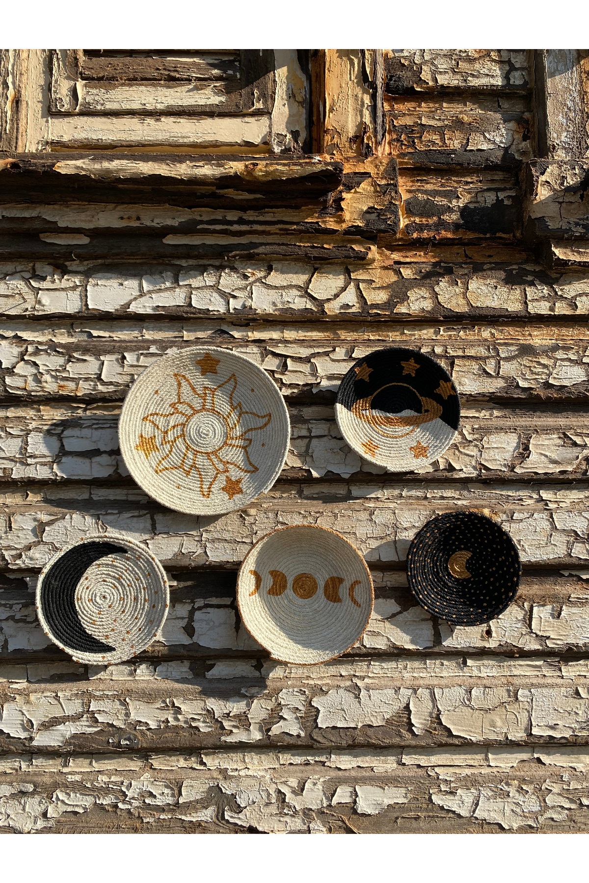 MOMİKO TASARIM Moon 5li El Yapımı Hasır Duvar Tabağı Seti Fiyatı ...