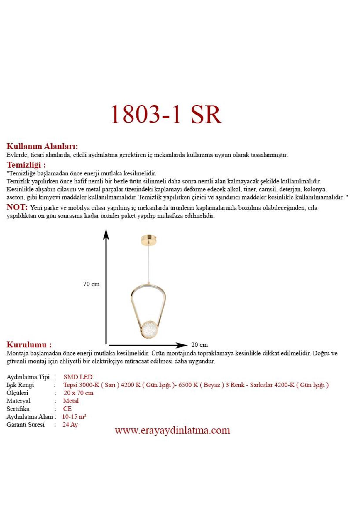 Eray Aydınlatma 1803-1 Gold Kristalli Led Avize Fiyatı, Yorumları - Trendyol