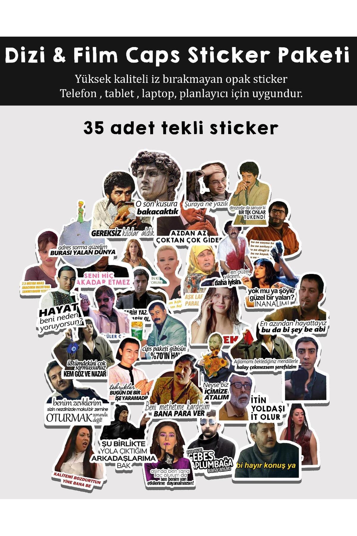 Planet Butik Dizi & Film Caps Sticker Paketi 35li Fiyatı, Yorumları ...