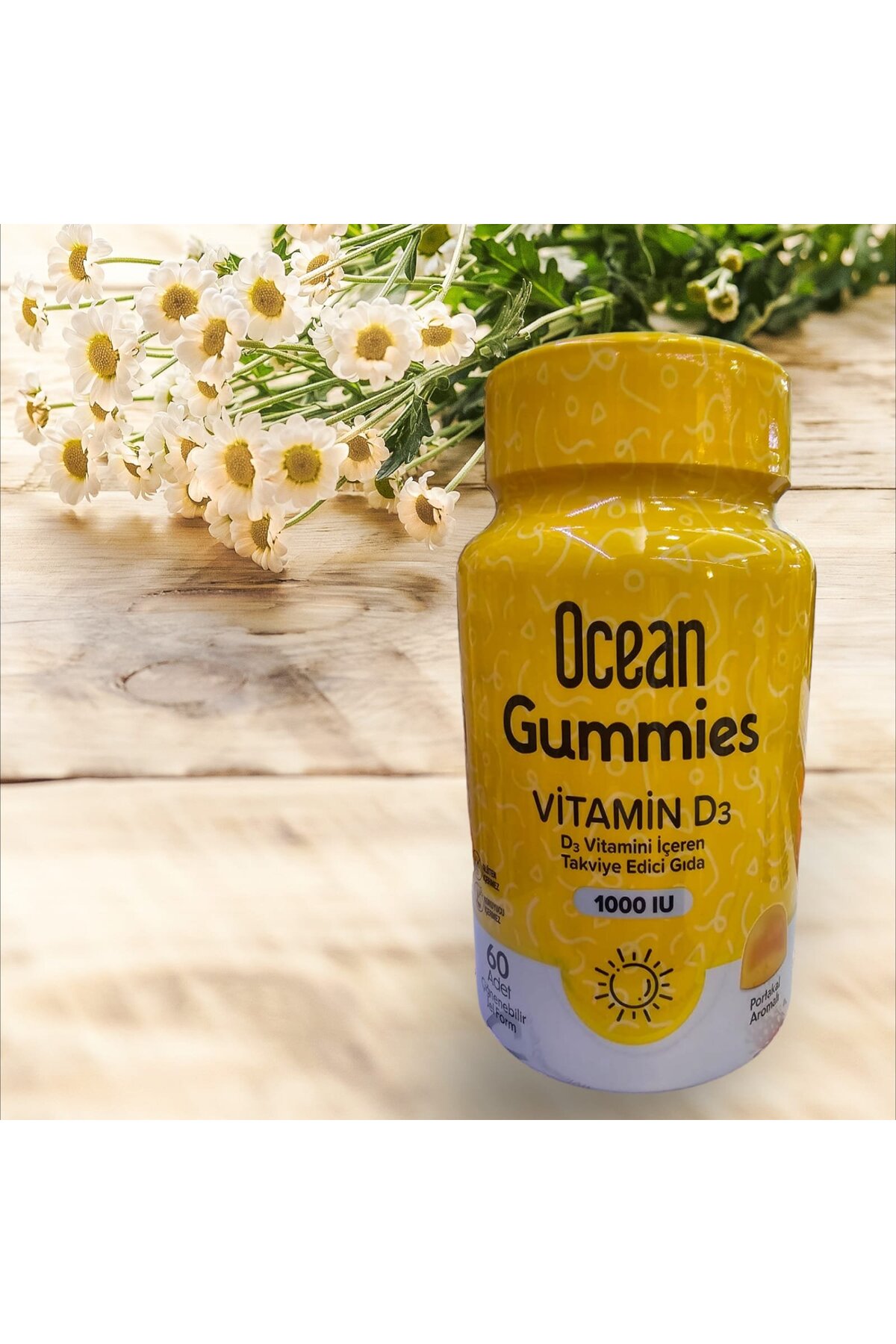 Ocean Gummies Vitamin D3 1000IU 60 Çiğnenebilir Portakallı Jel Form ...