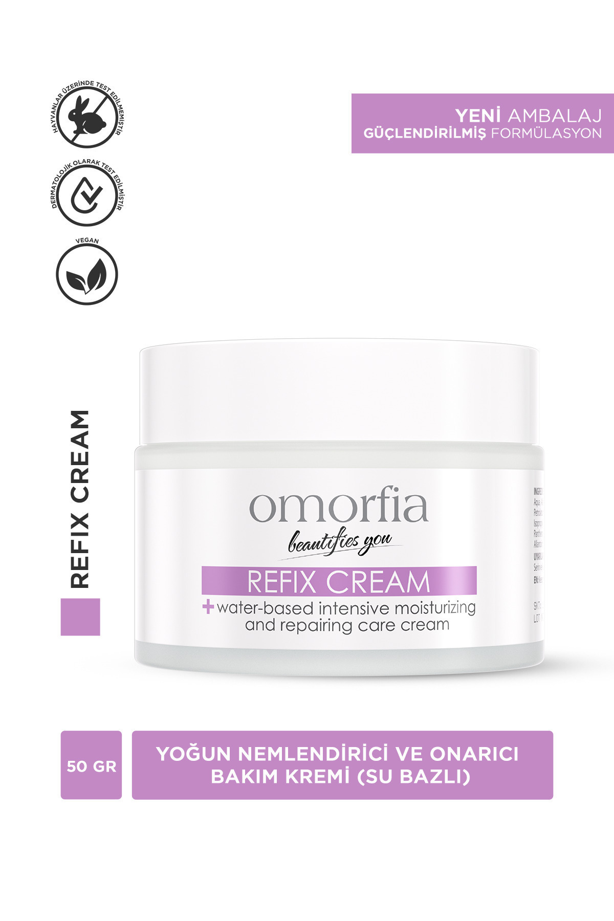 OMORFİA Pro Vitamin B5 Destekli Su Bazlı Yoğun Nemlendirici, Cilt Tonu ...