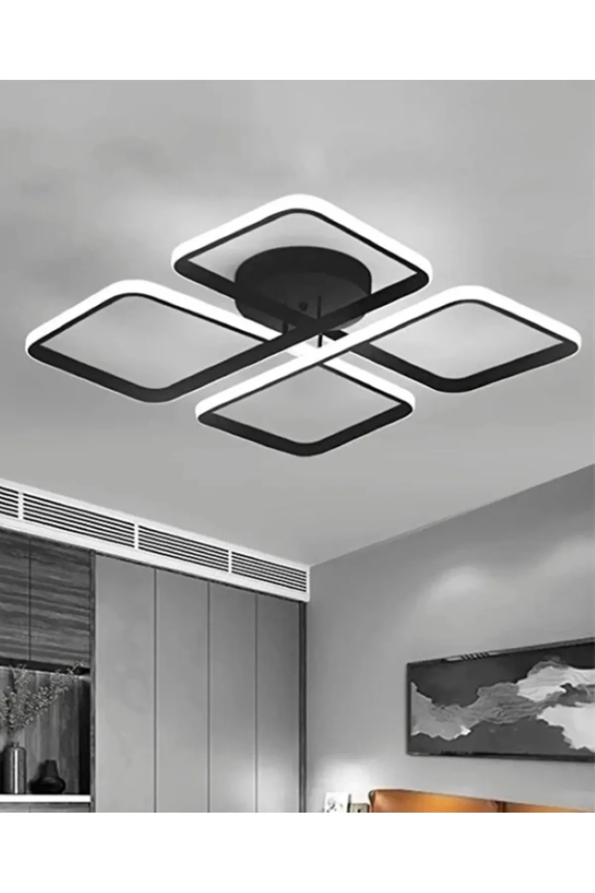 sanctum Avize Kare 4lü Plofonyer Ultra Beyaz Ledli Avize Fiyatı ...