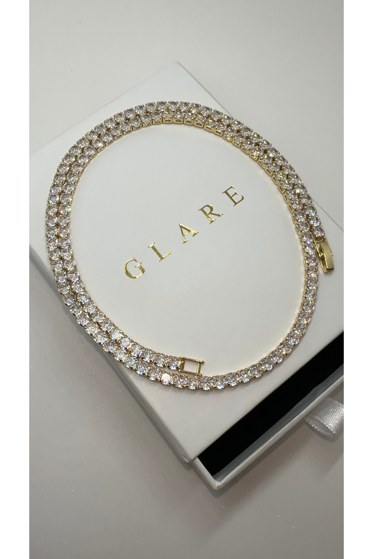 GLARE JEWELRY Gümüş Pırlanta Montür Döküm Su Yolu Kolye Dönme Yapmaz Klipsli 4mm (50CM BOY ...