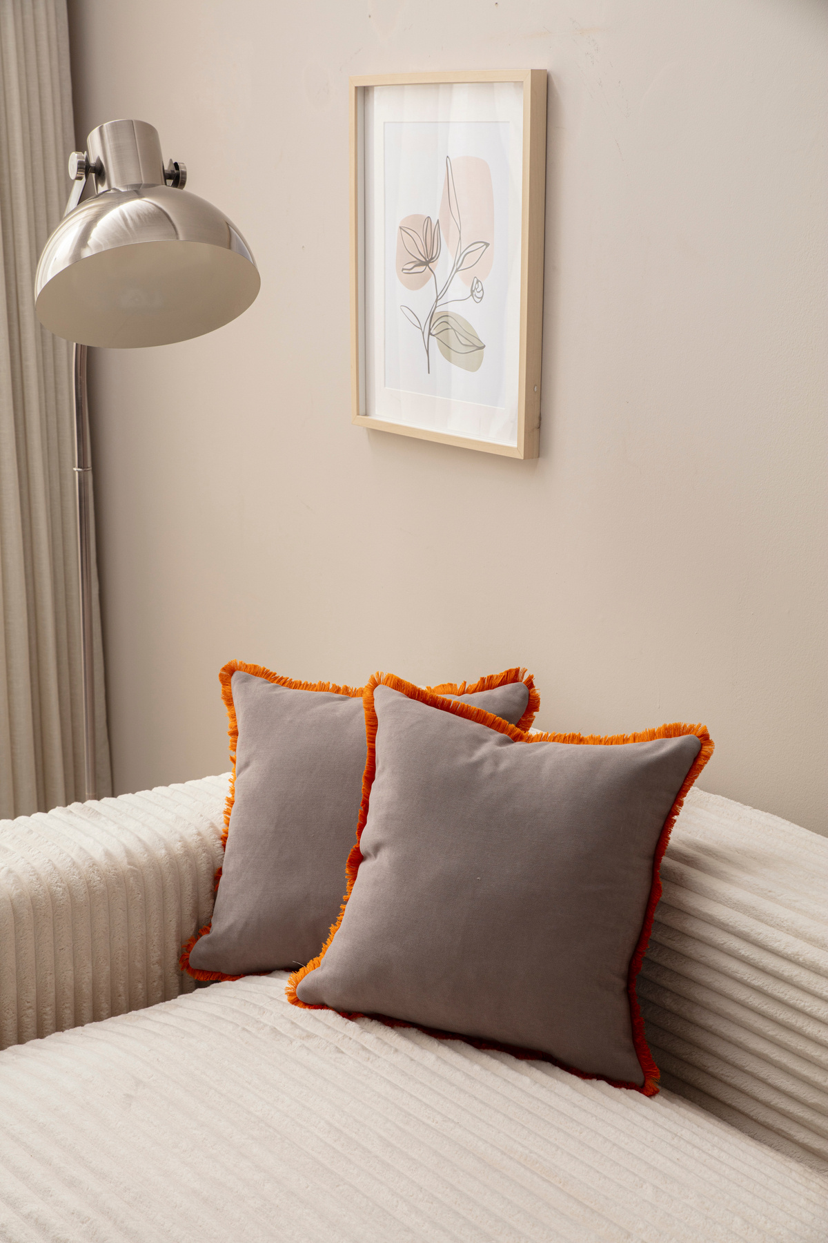 SWITA GRİ RENGİ SAÇAKLI TEK RENK 43X43 KIRLENT KILIFI - Fiyatı, Yorumları