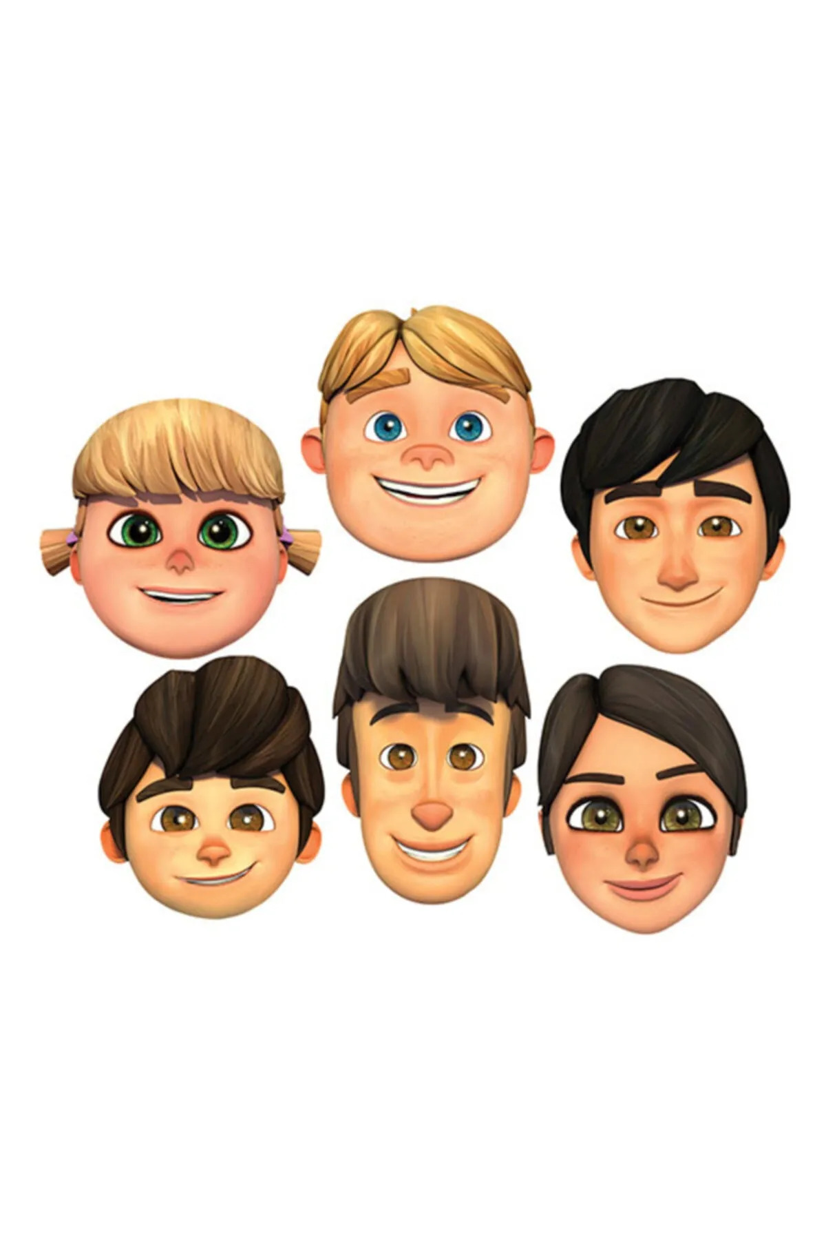 SHIVA Gift&More Rafadan Tayfa Maske 6 Adet Hayri Akın Mert Sevim Hale ...