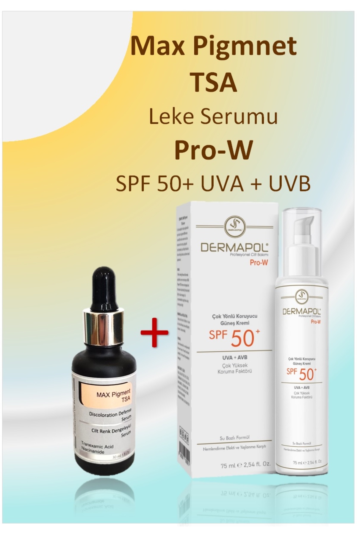 Dermapol Max. Pigment TSA Leke Serumu + Dermapol Pro-W SPF 50+ Güneş ...
