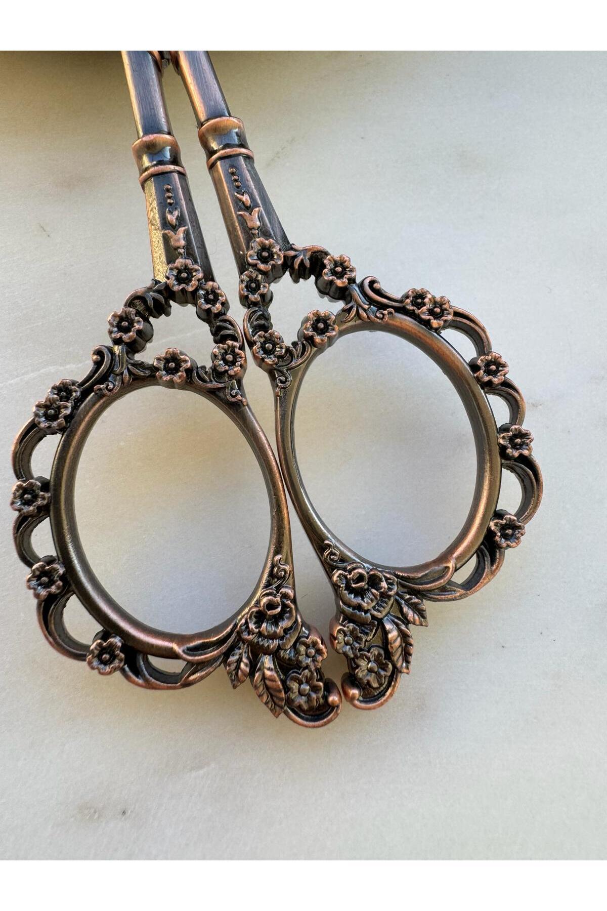 FİYONA ÇİÇEKLİ BAKIR MAKAS Fiyatı, Yorumları - Trendyol