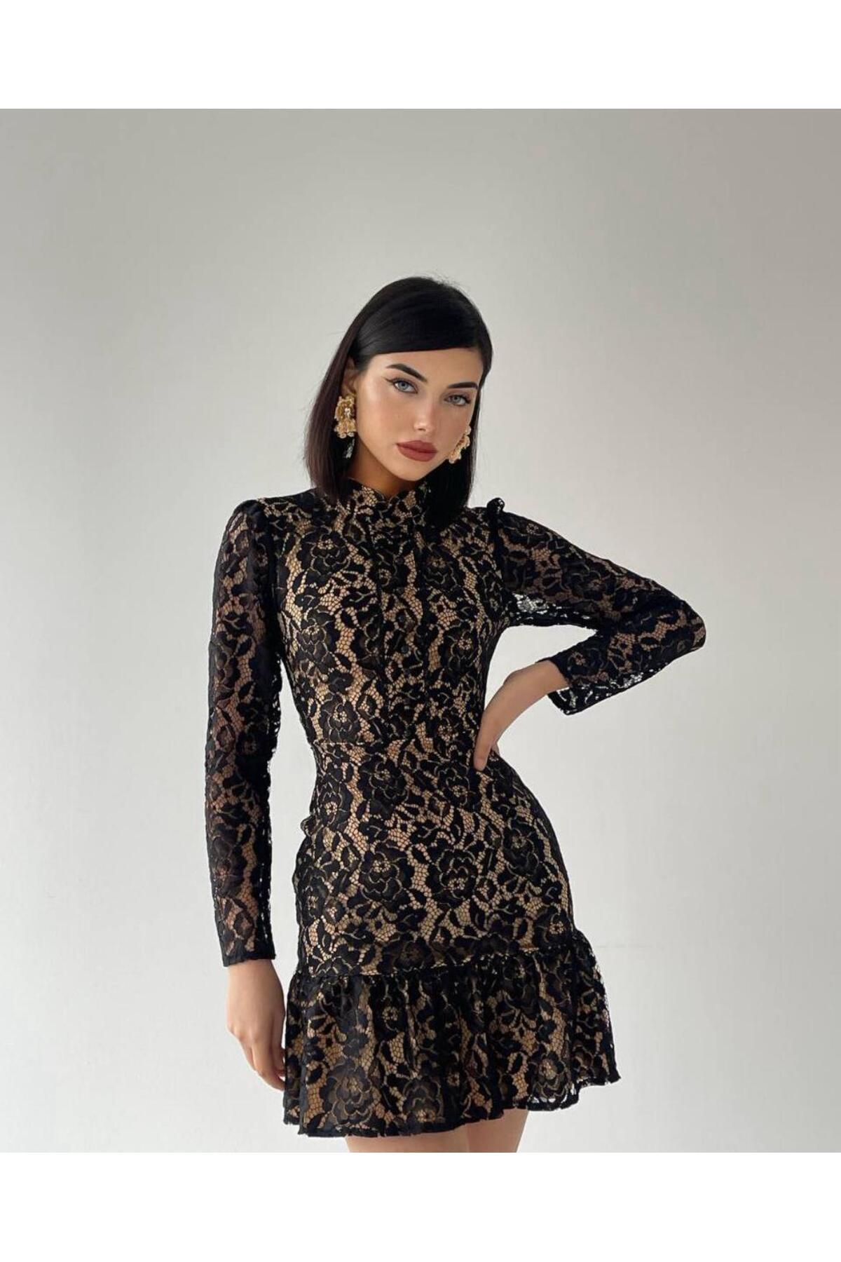 PHYSKOS Güpür Dantel Mini Elbise Fiyatı, Yorumları - Trendyol