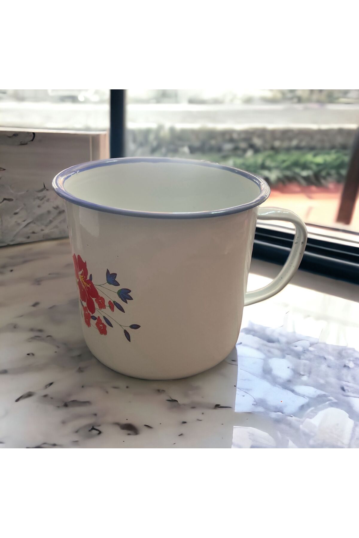 ÖY ELİSAM Çinko Kulplu Kupa Emaye Maşafa Kamp Ve Türk Fincanı 500 Ml 1 ...