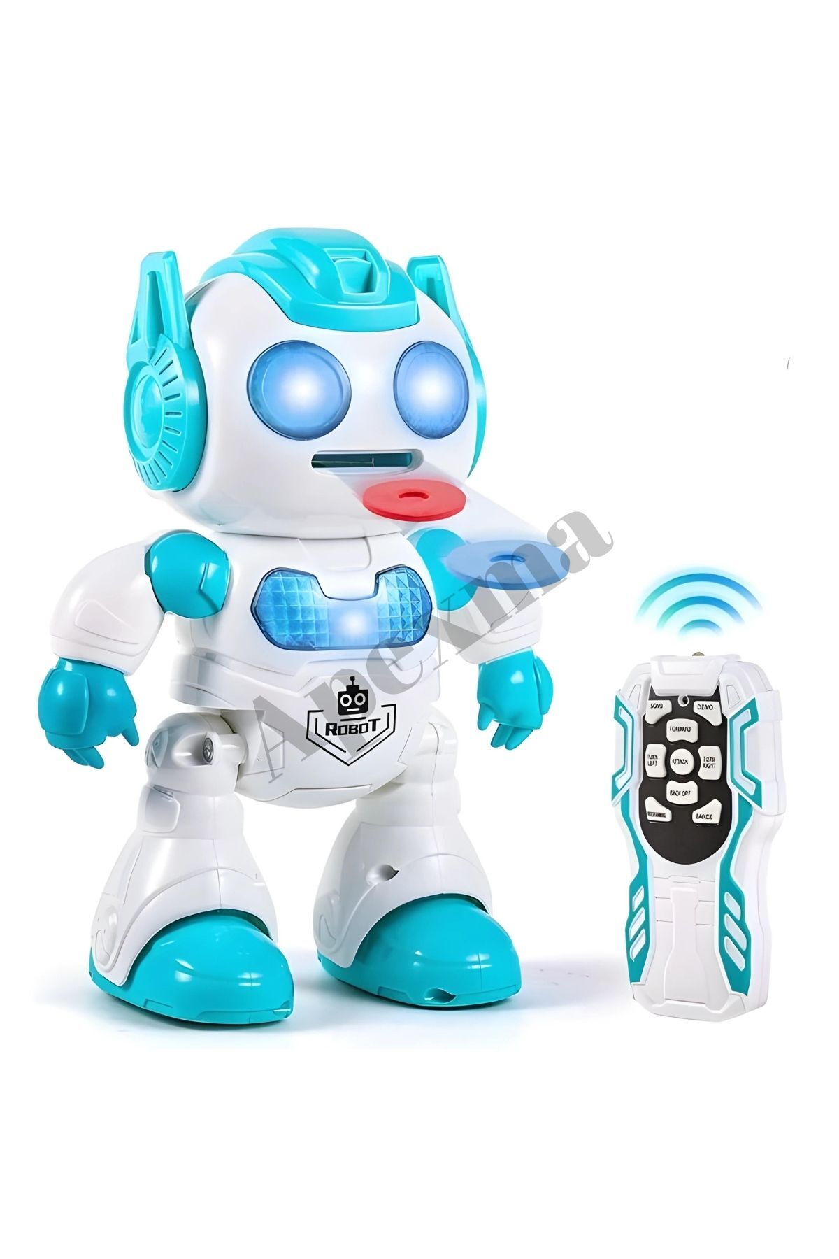 Apexma Uzaktan Kumandalı Sesli Disk Atan Robot - Kız Erkek Oyuncak ...