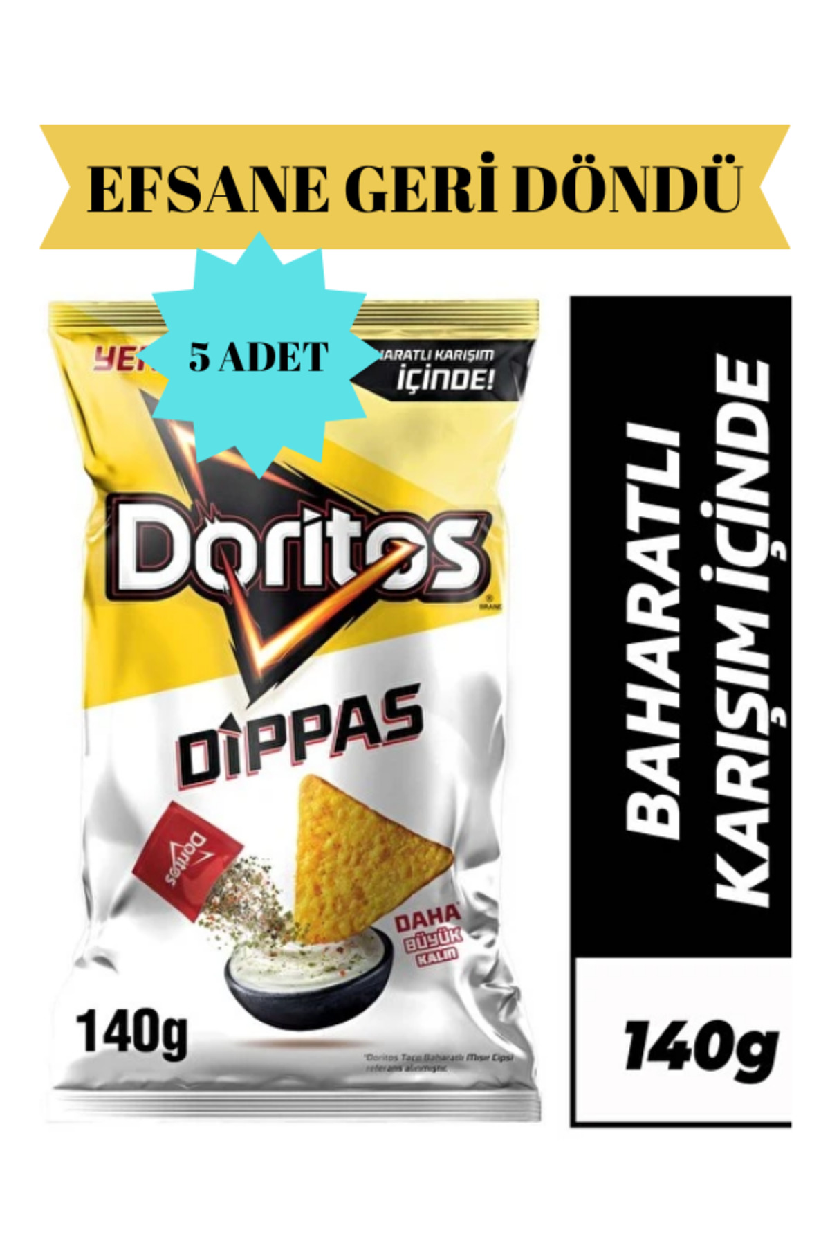 Doritos Efsane Doritos Dippas 5 X 140 gr - Fiyatı, Yorumları