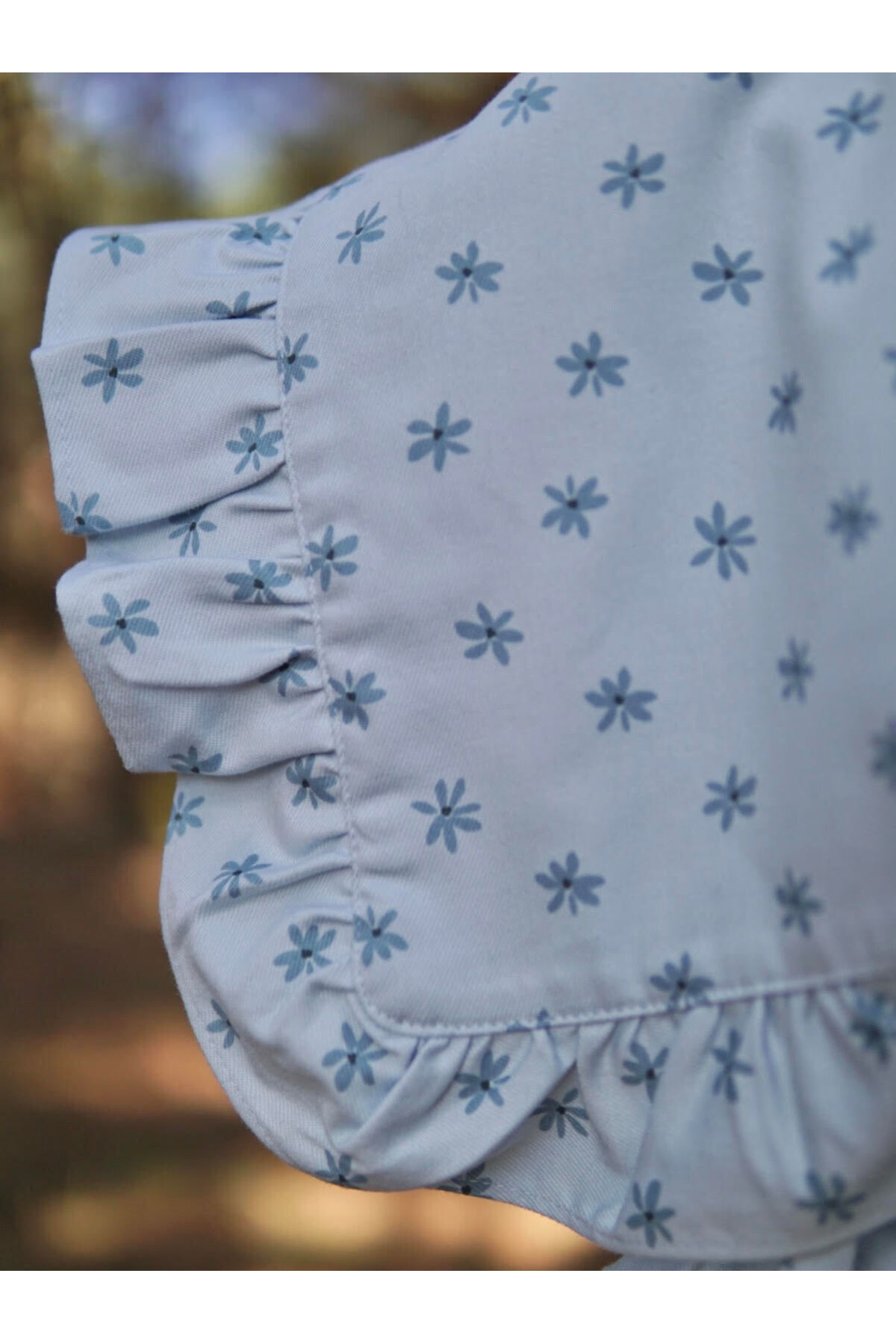 Launes Çiçekli Bebe Mavisi Vintage Fırfırlı Yaka Fiyatı, Yorumları ...